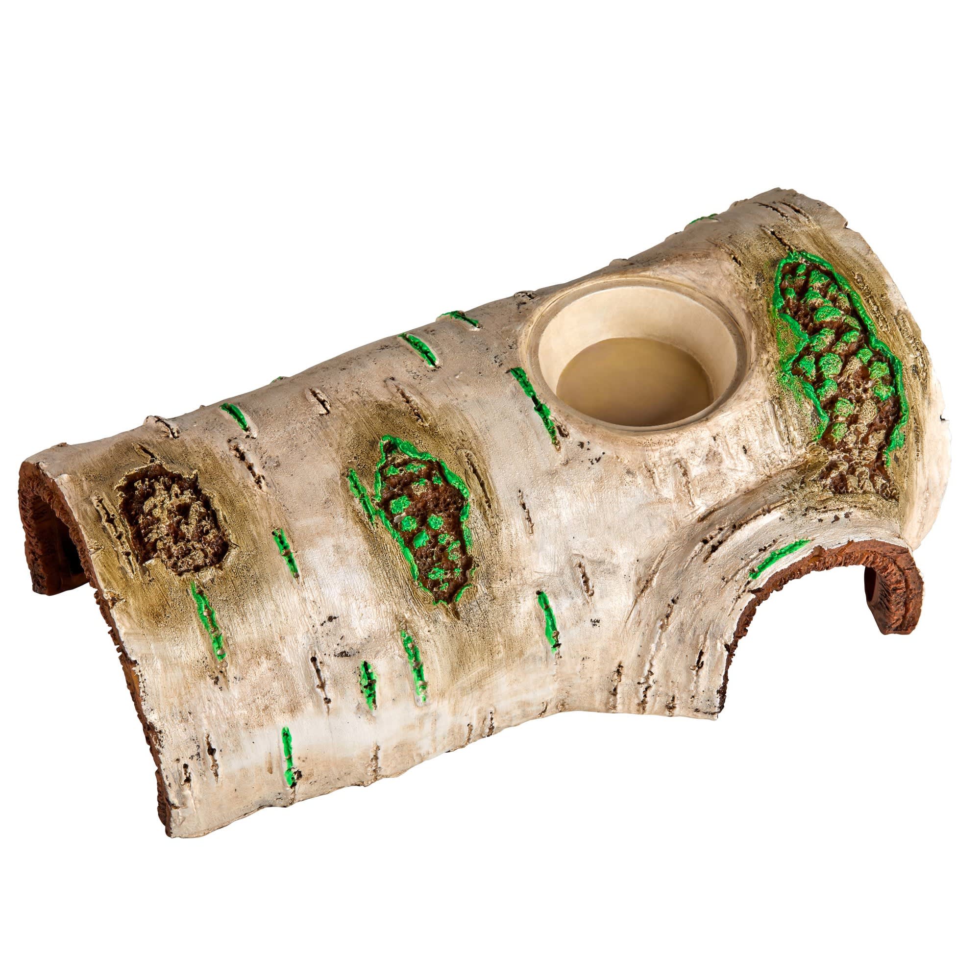 Zilla Rapid Sense Decor Large Poplar Log with Feeding Cup | Petco