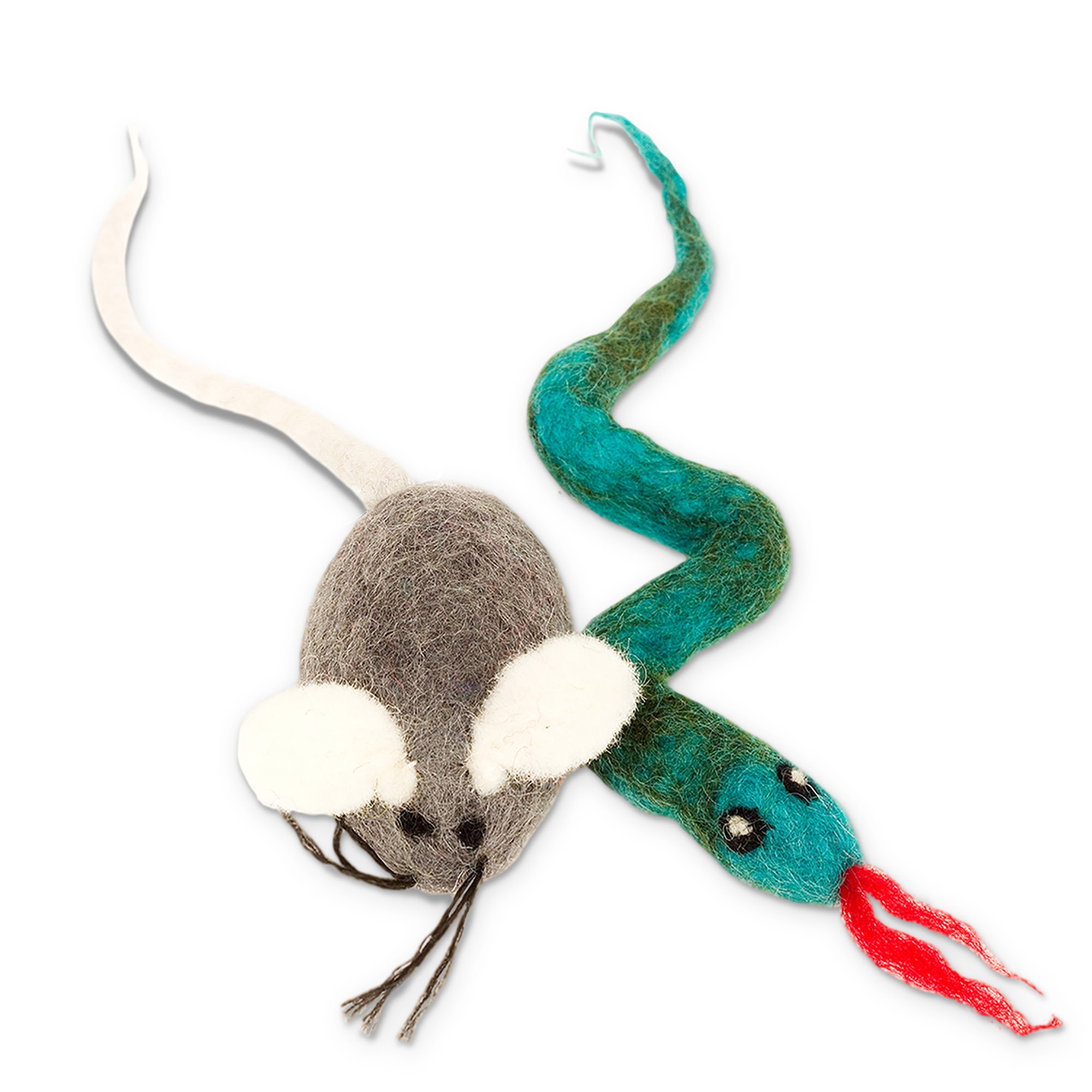 Karma Cat Natural Wool Wool & Snake Assorted Color Cat Toys, Small | Petco