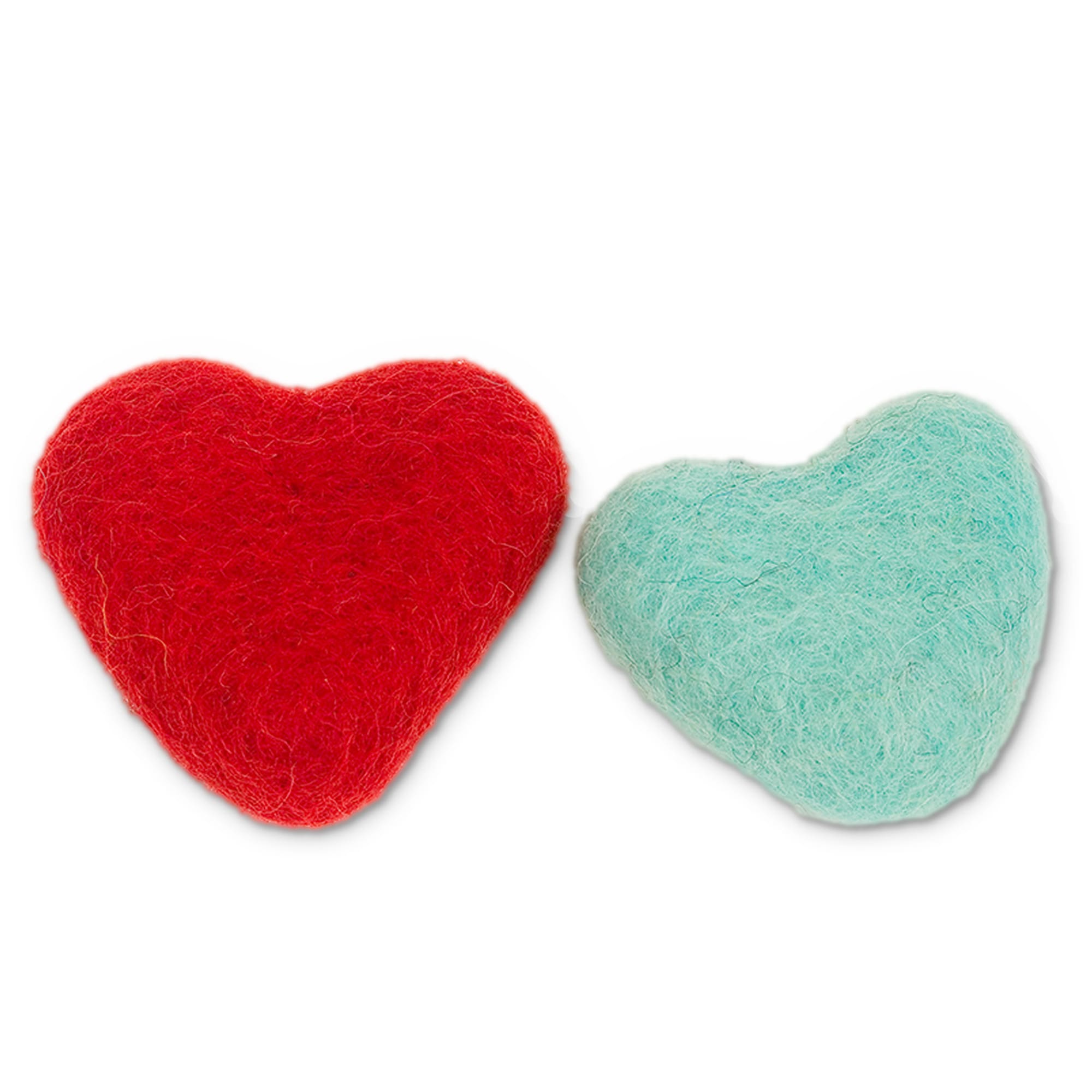 Karma Cat Natural Wool Heart Assorted Color Toys, Small | Petco
