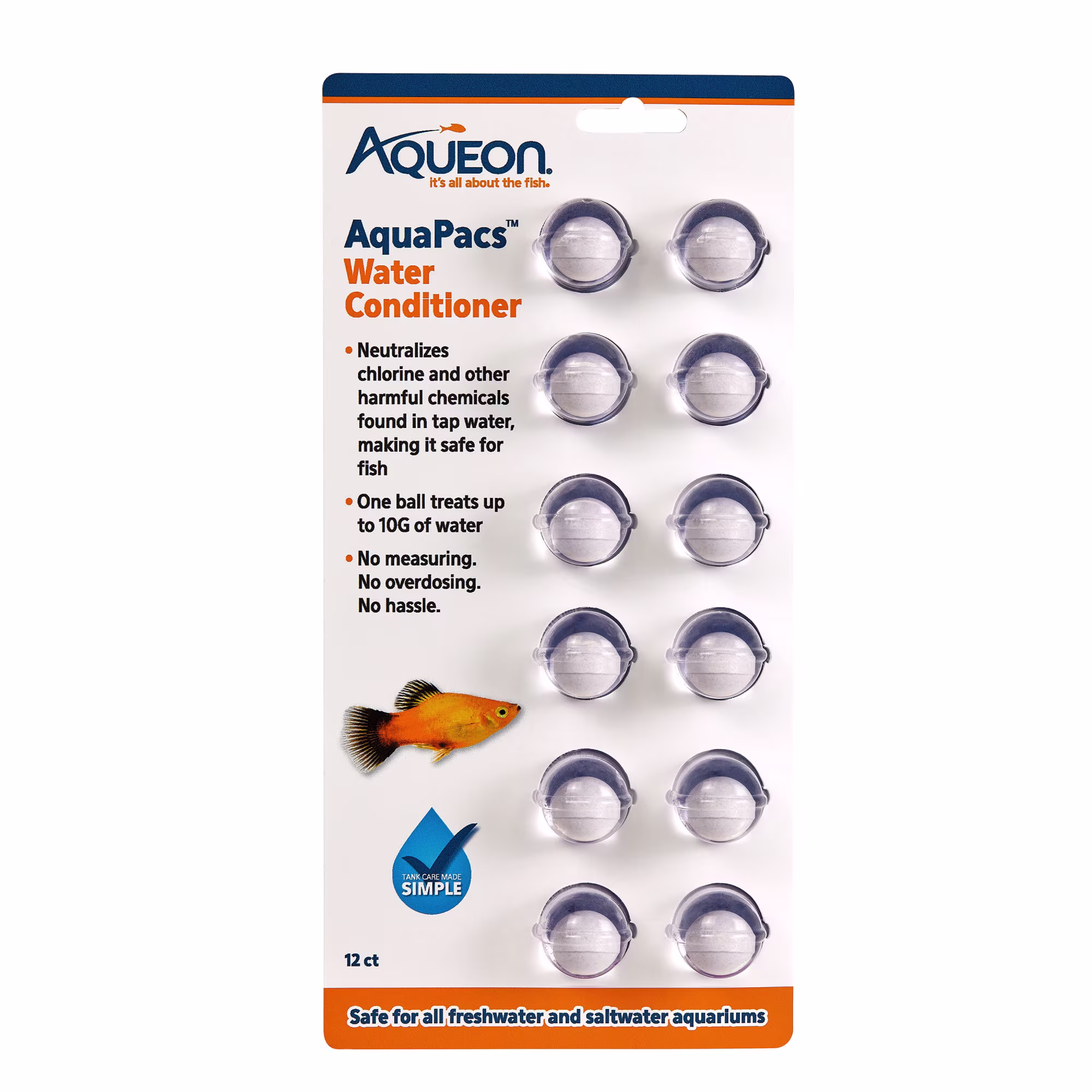 Aqueon AquaPacs Water Conditioner, 10 Gallon, Pack of 12 | Petco