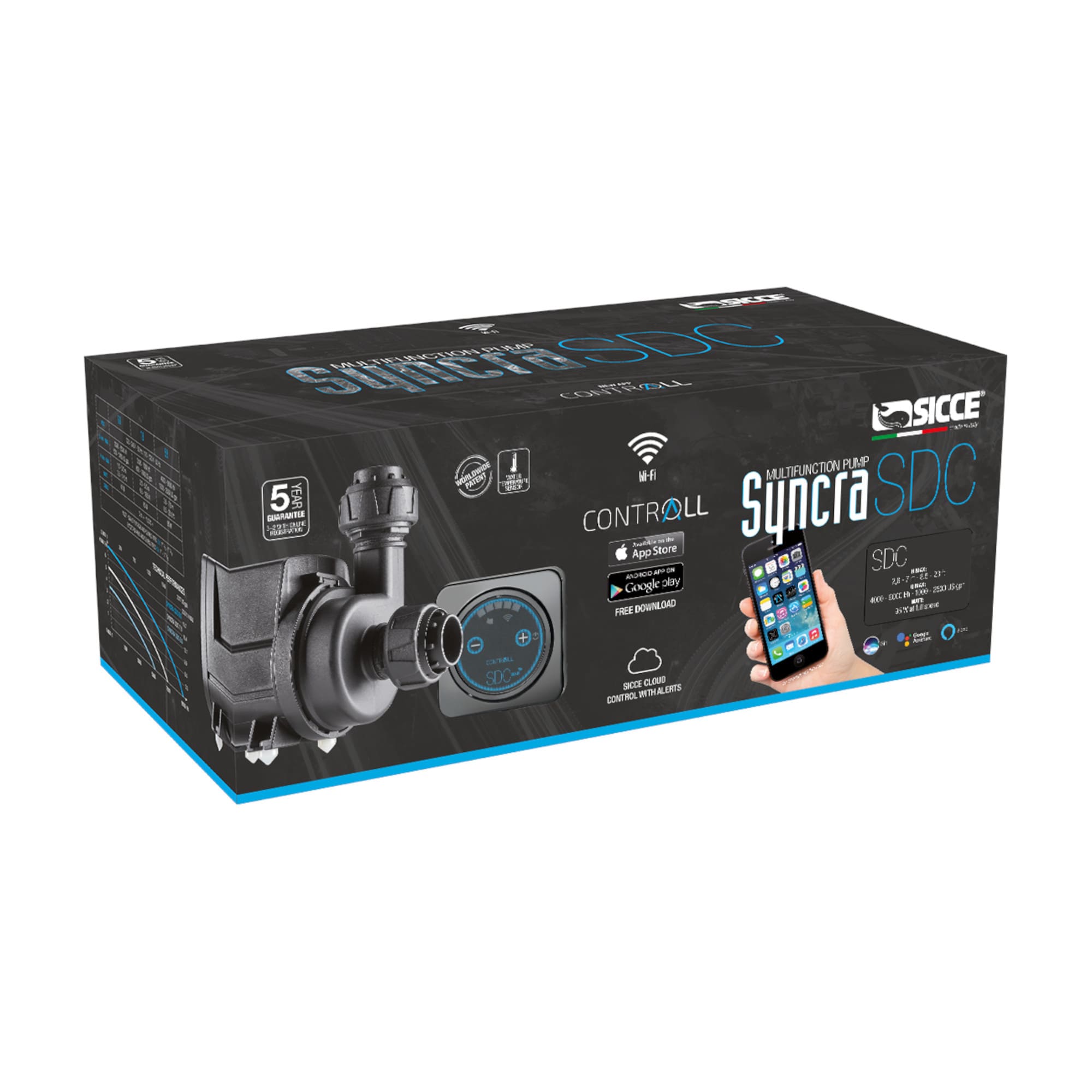 Sicce Syncra SDC 9.0 Wifi Controllable Aquarium Return Water Pump | Petco