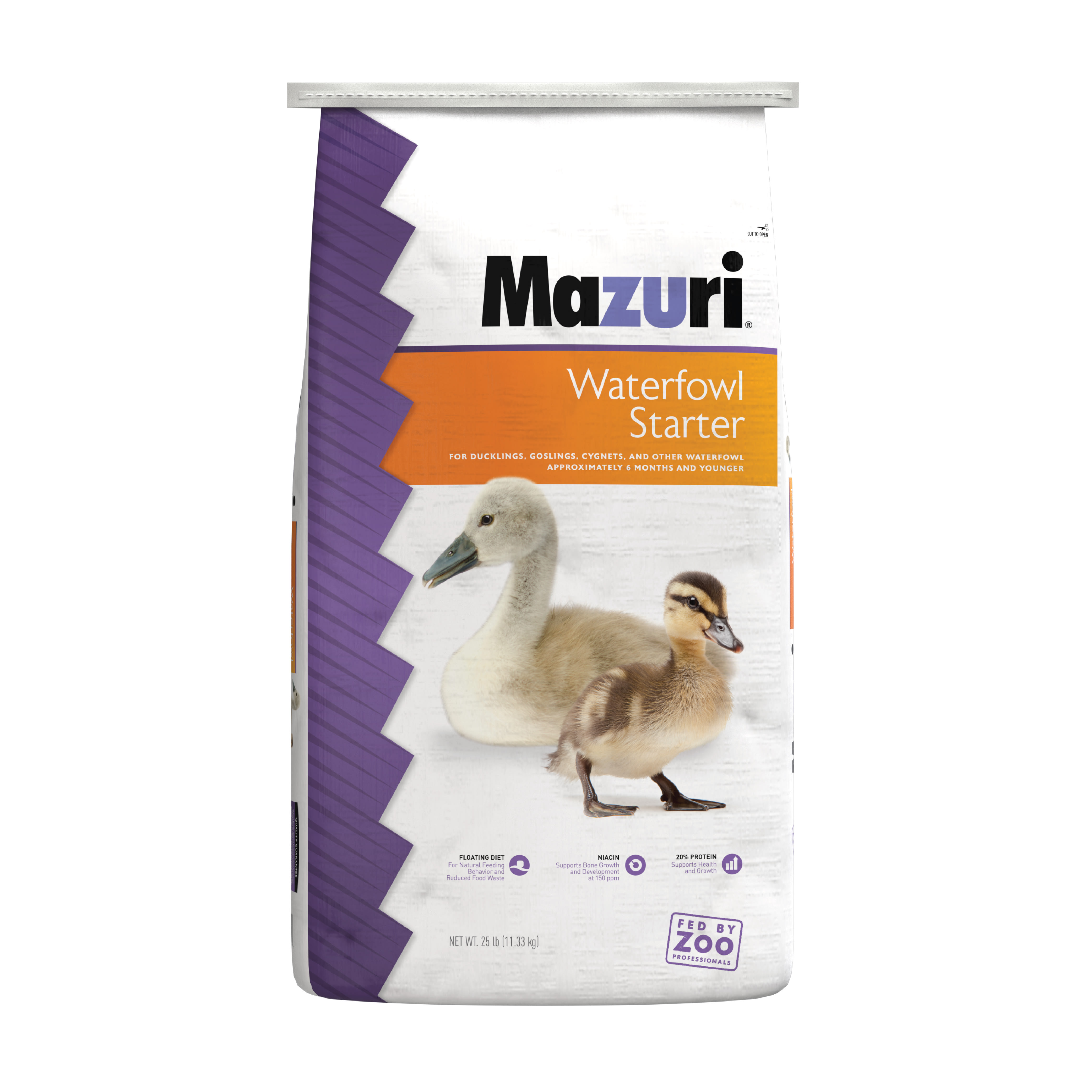 Mazuri Waterfowl Starter Food for Ducklings and Goslings, 25 lbs. | Petco