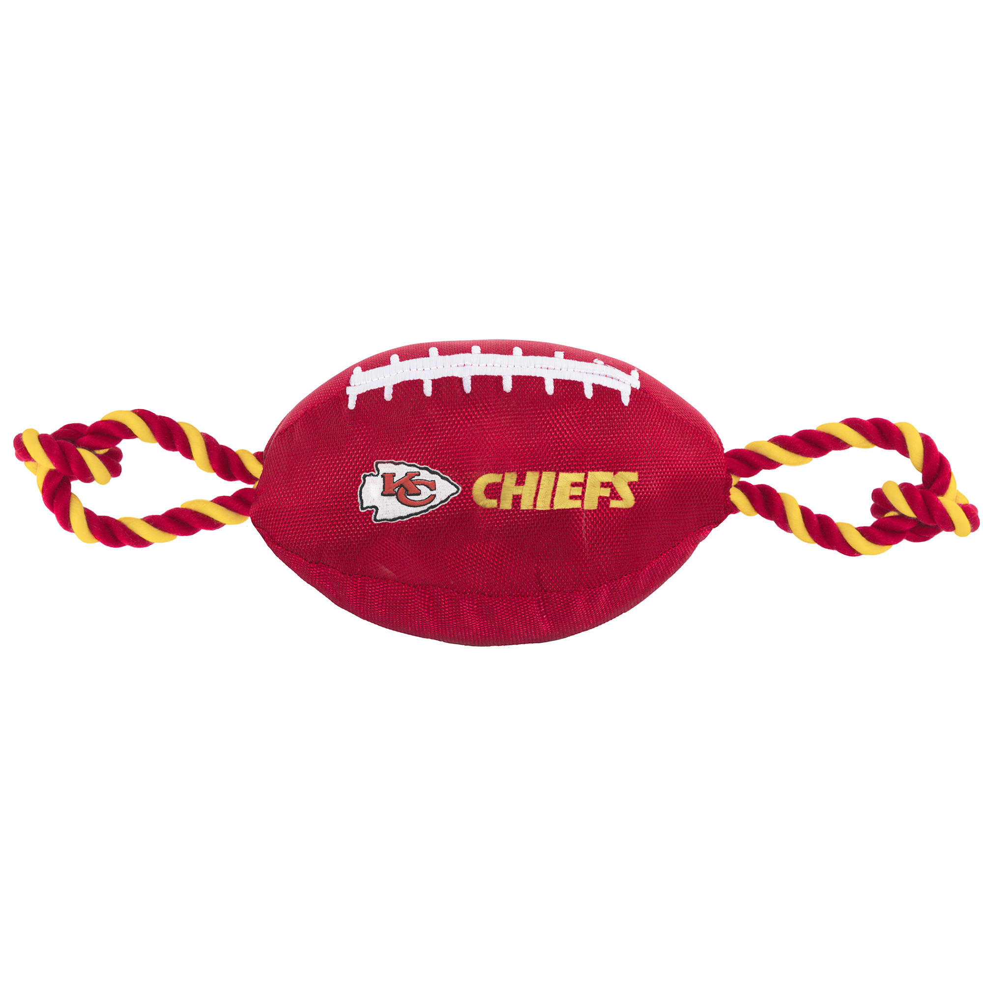 Pets First Kansas City Chiefs Nylon Football Rope Dog Toy, Large | Petco