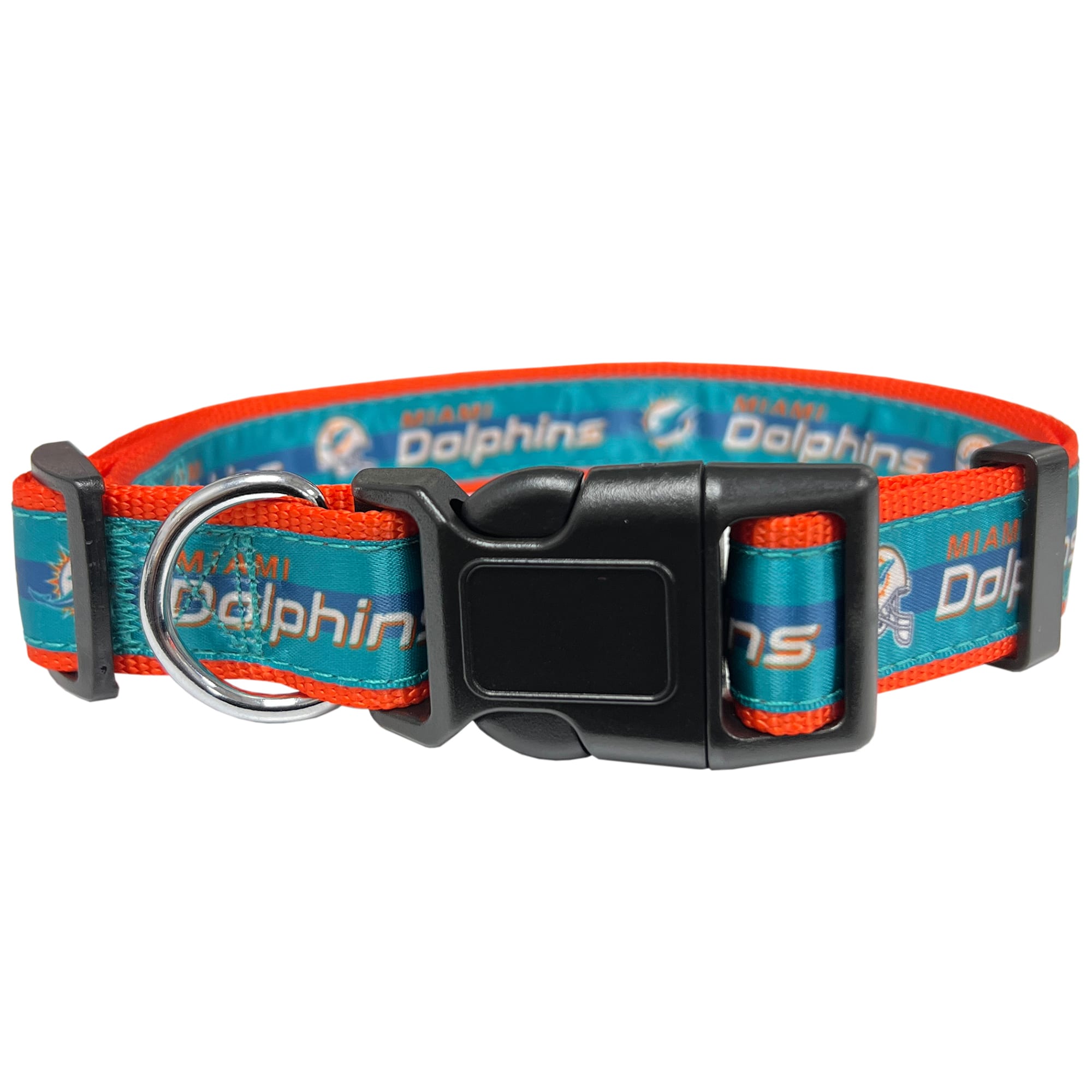 Pets First Miami Dolphins Satin Dog Collar, Small | Petco