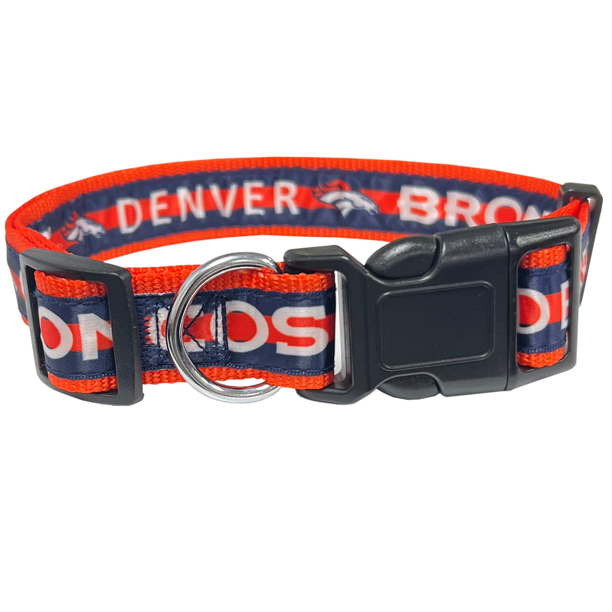 Pets First Denver Broncos Satin Dog Collar, Large | Petco