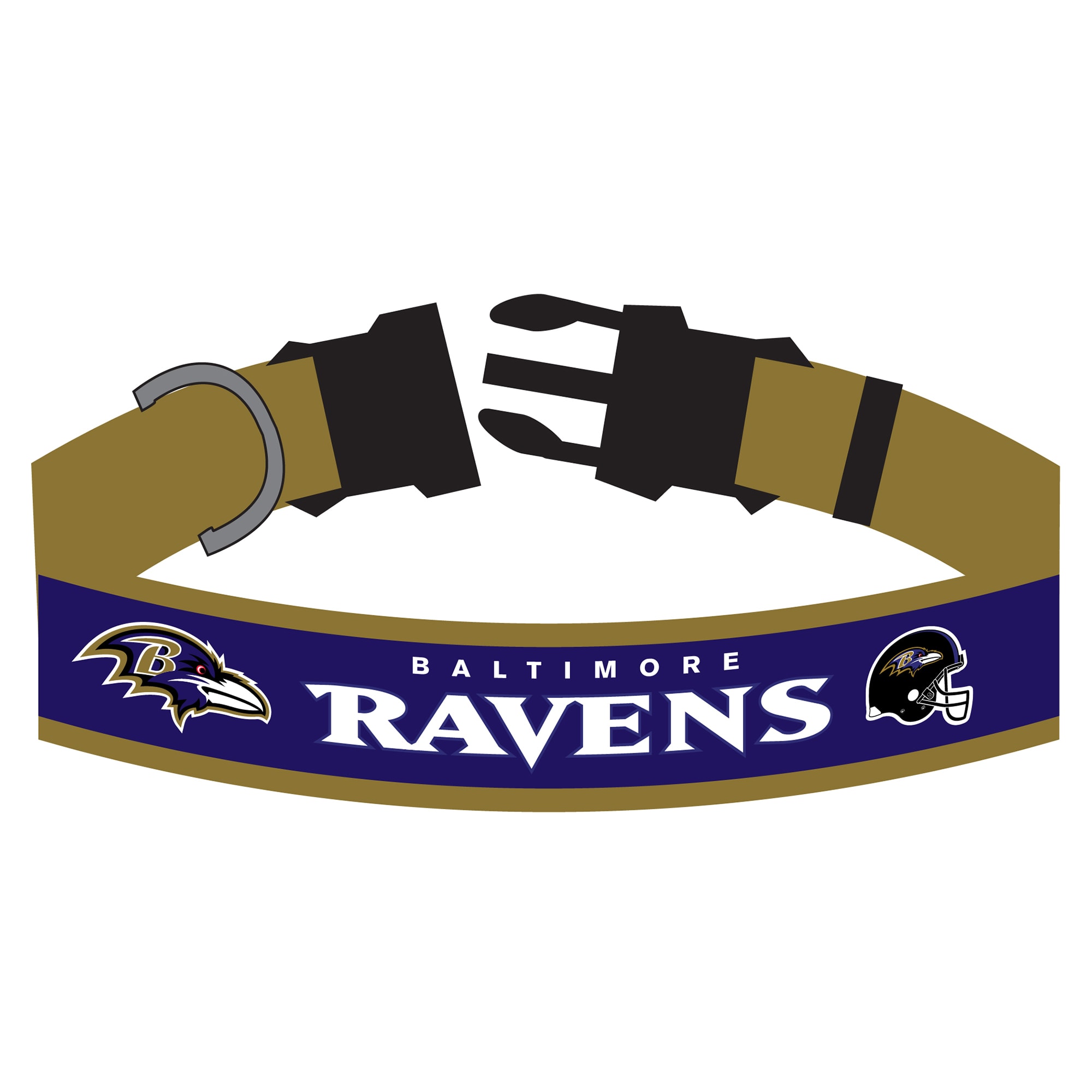 Pets First Baltimore Ravens Satin Dog Collar, Small | Petco