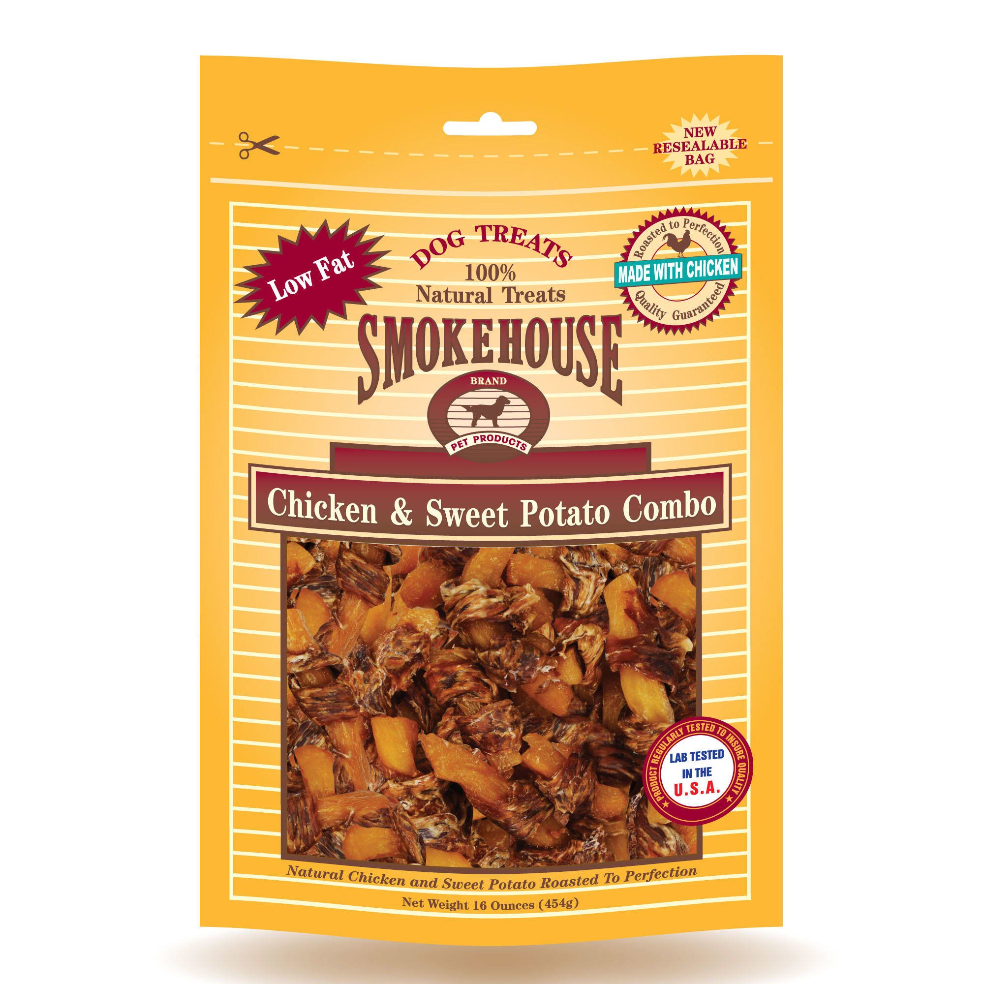 Smokehouse 100% Natural Chicken & Sweet Potato Dog Treats, 16 oz. | Petco