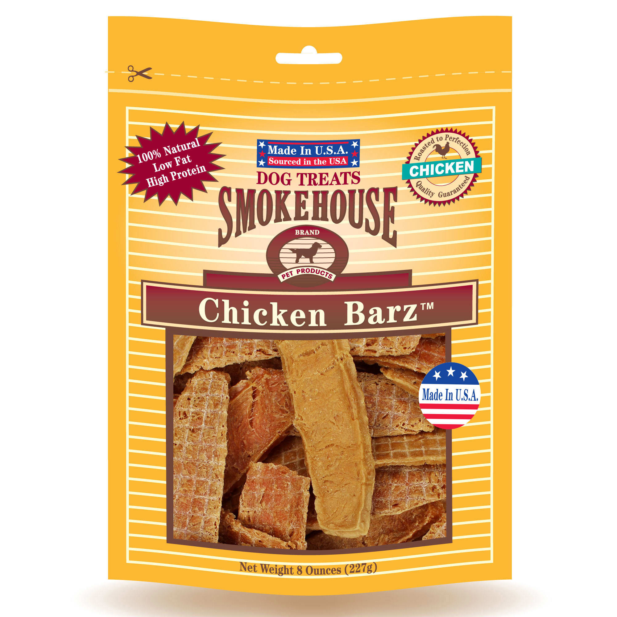 Smokehouse 100% Natural Chicken Barz Dog Treats, 8 oz. | Petco