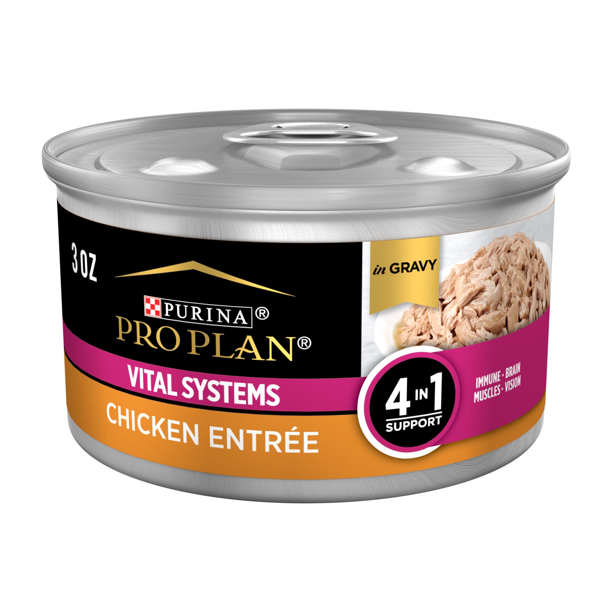 Purina Pro Plan Specialized Vital Systems Chicken Entree in Gravy 4-in ...