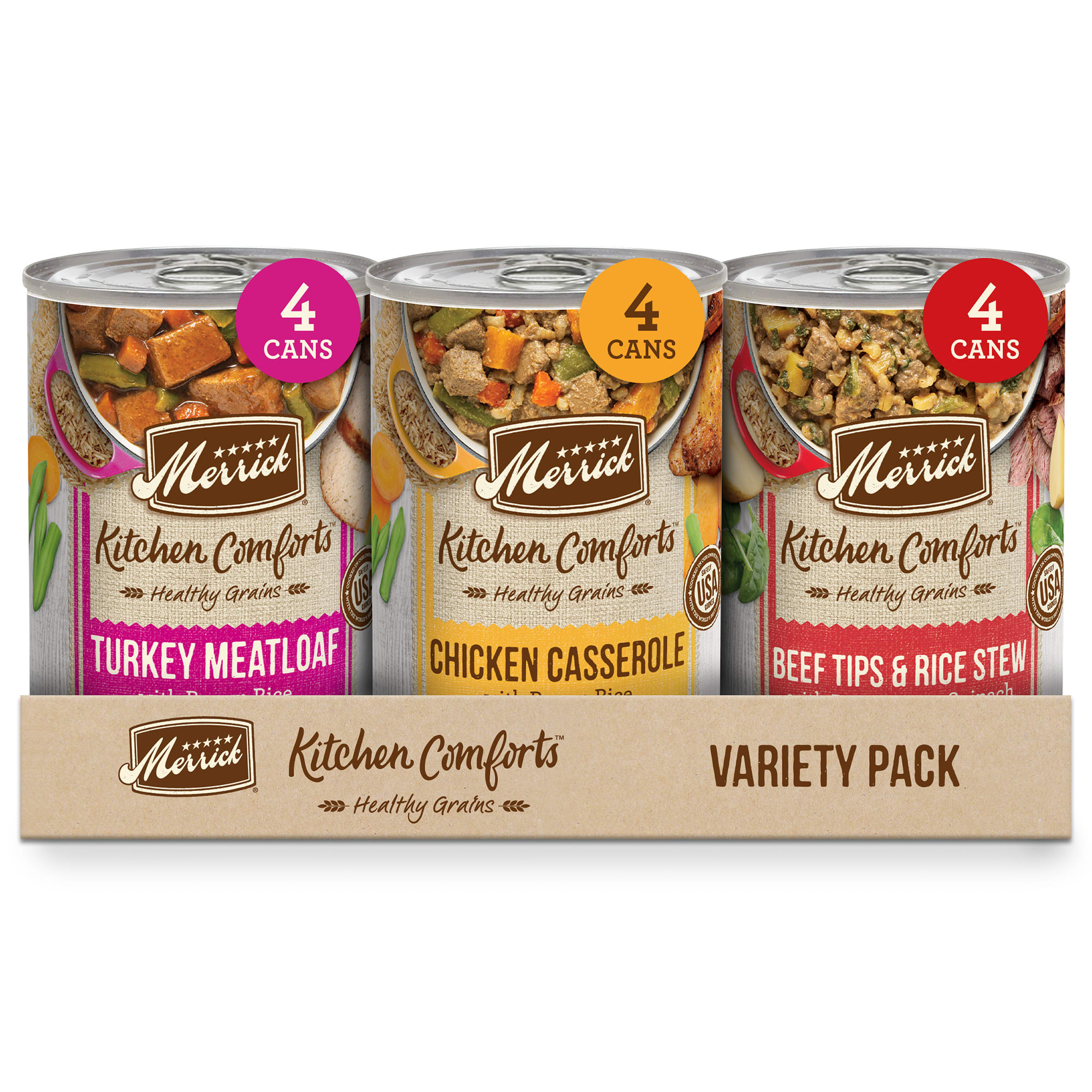 Merrick Kitchen Comforts Wet Dog Food Gravy Variety Pack, 12.7 oz ...