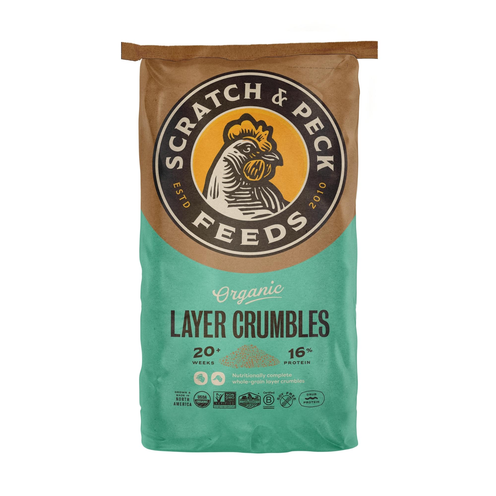Scratch and Peck Layer Crumbles Organic Chicken & Duck Feed, 25 lbs ...