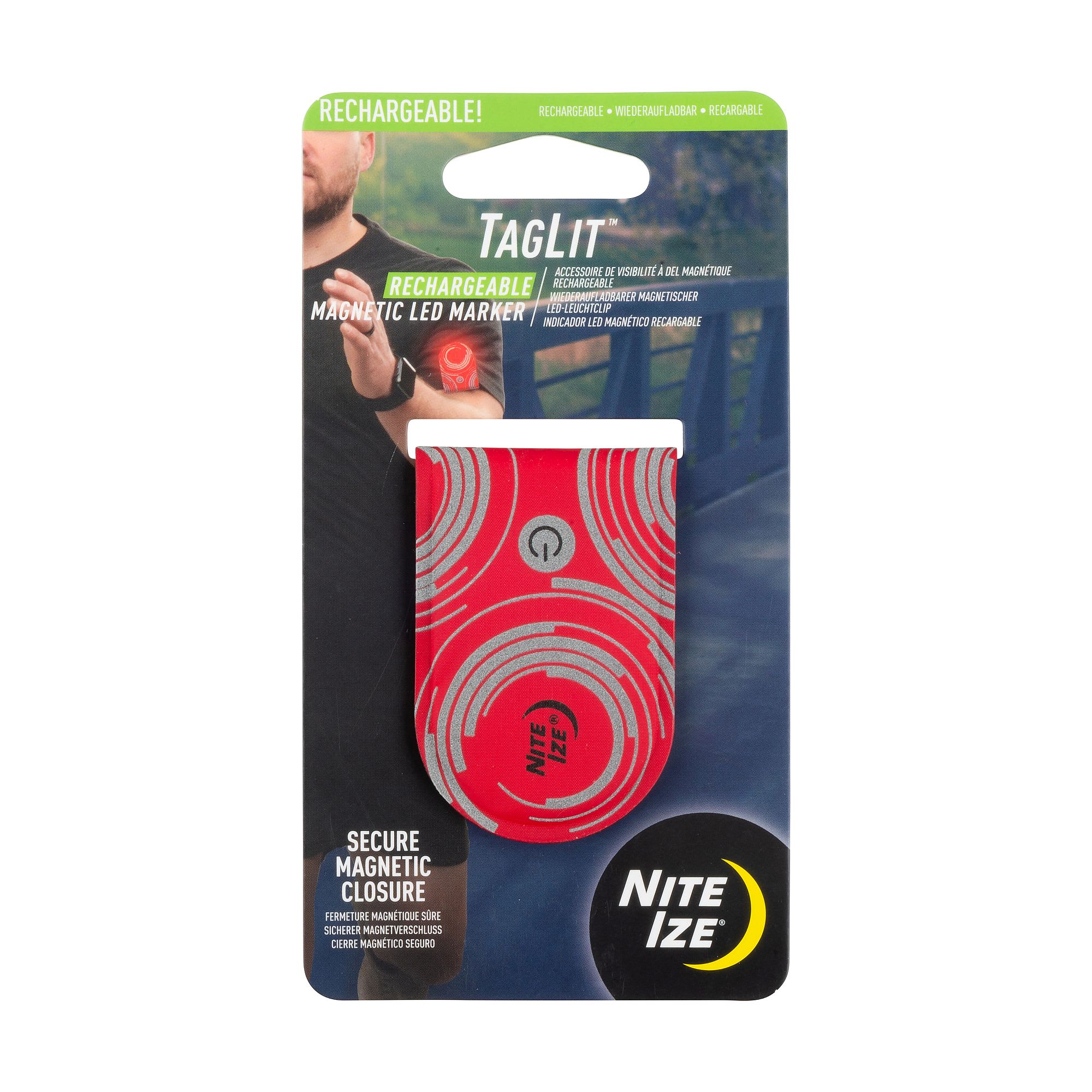 Nite Ize Taglit Rechargable Magnetic LED Marker for Dogs, Red | Petco