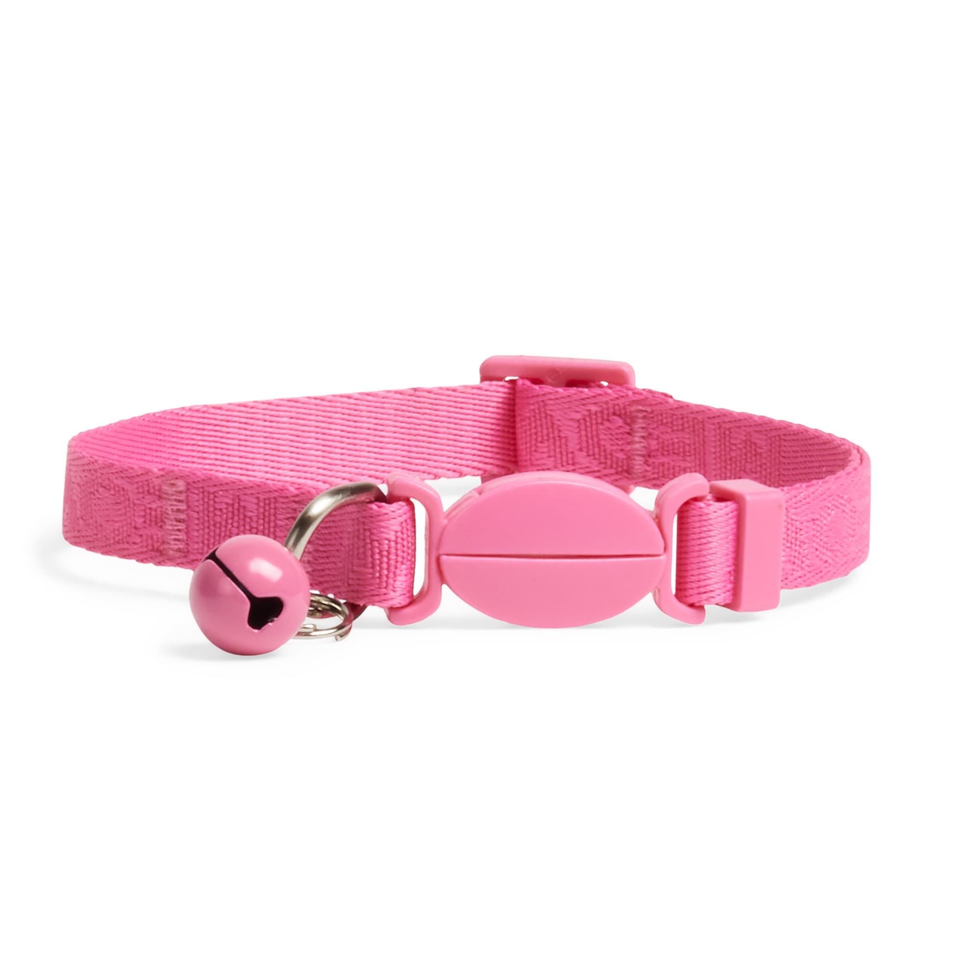 YOULY Basic Meow Jacquard Cat Collar, Pink, Small/Medium | Petco