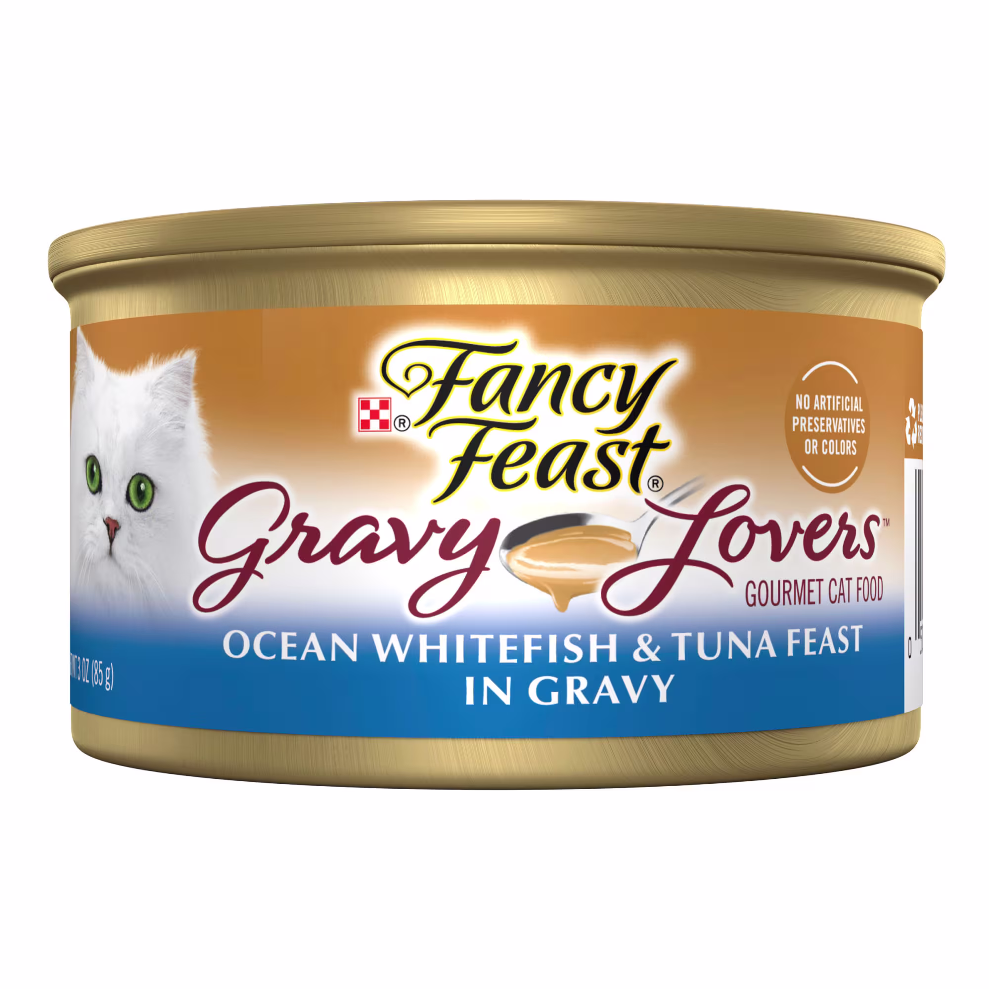 Fancy Feast Gravy Lovers Ocean Whitefish and Tuna Feast Grilled Gourmet ...