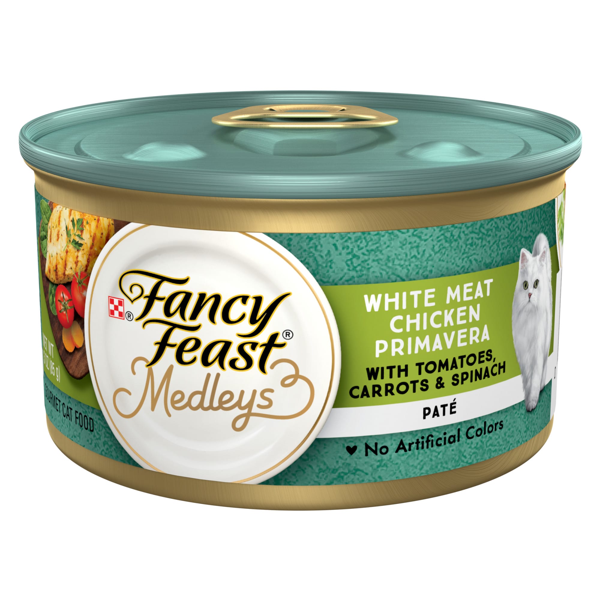 Fancy Feast Medleys White Meat Chicken Primavera With Garden Veggies ...