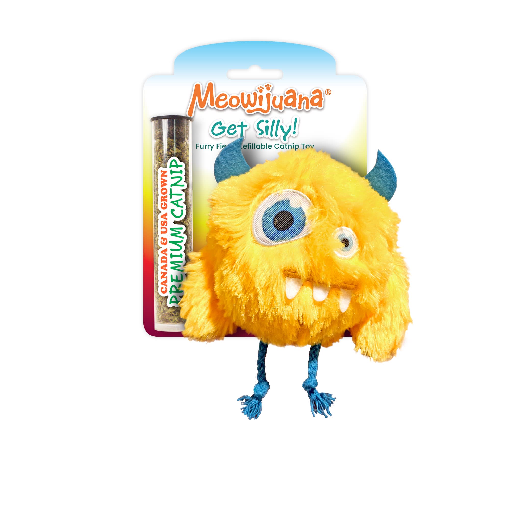 Meowijuana Get Silly Refillable Furry Fiend Cat Toy, Small | Petco