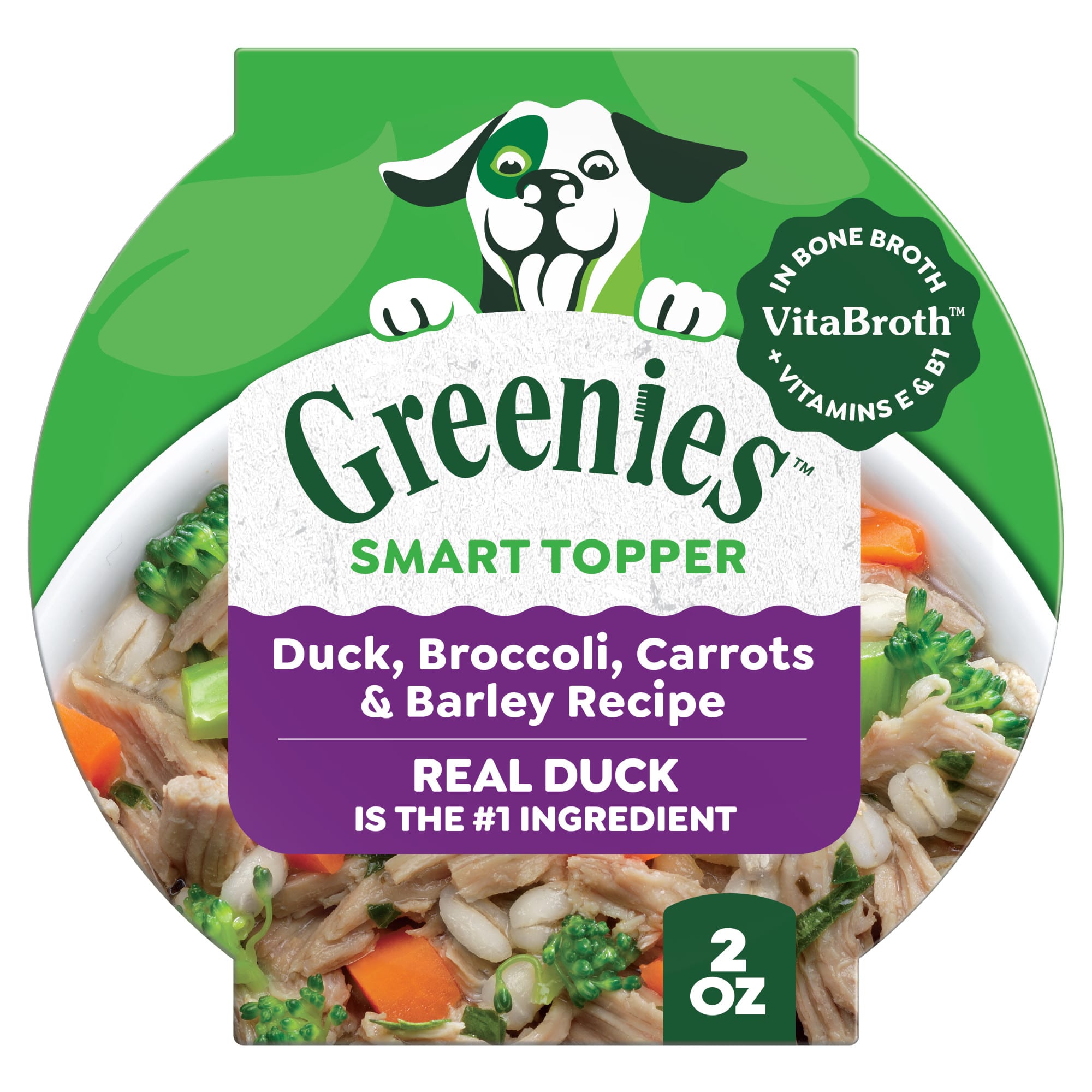 Greenies SMART TOPPER Wet Mix-In, Duck, Broccoli, Carrots & Barley ...