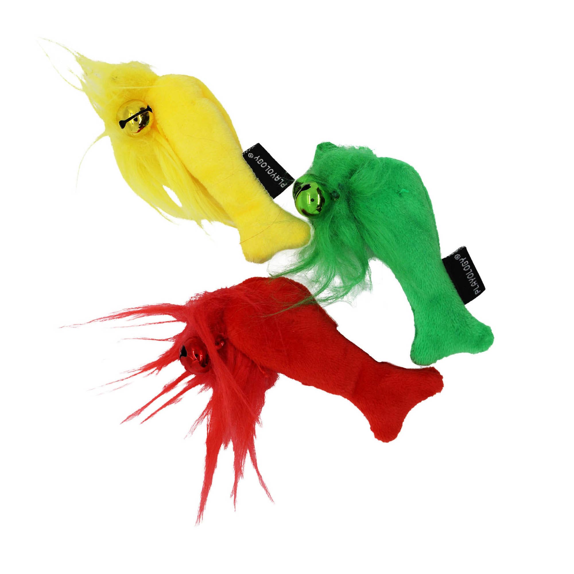 Playology Feather Fish Cat Toy, X-Small, Pack of 3 | Petco