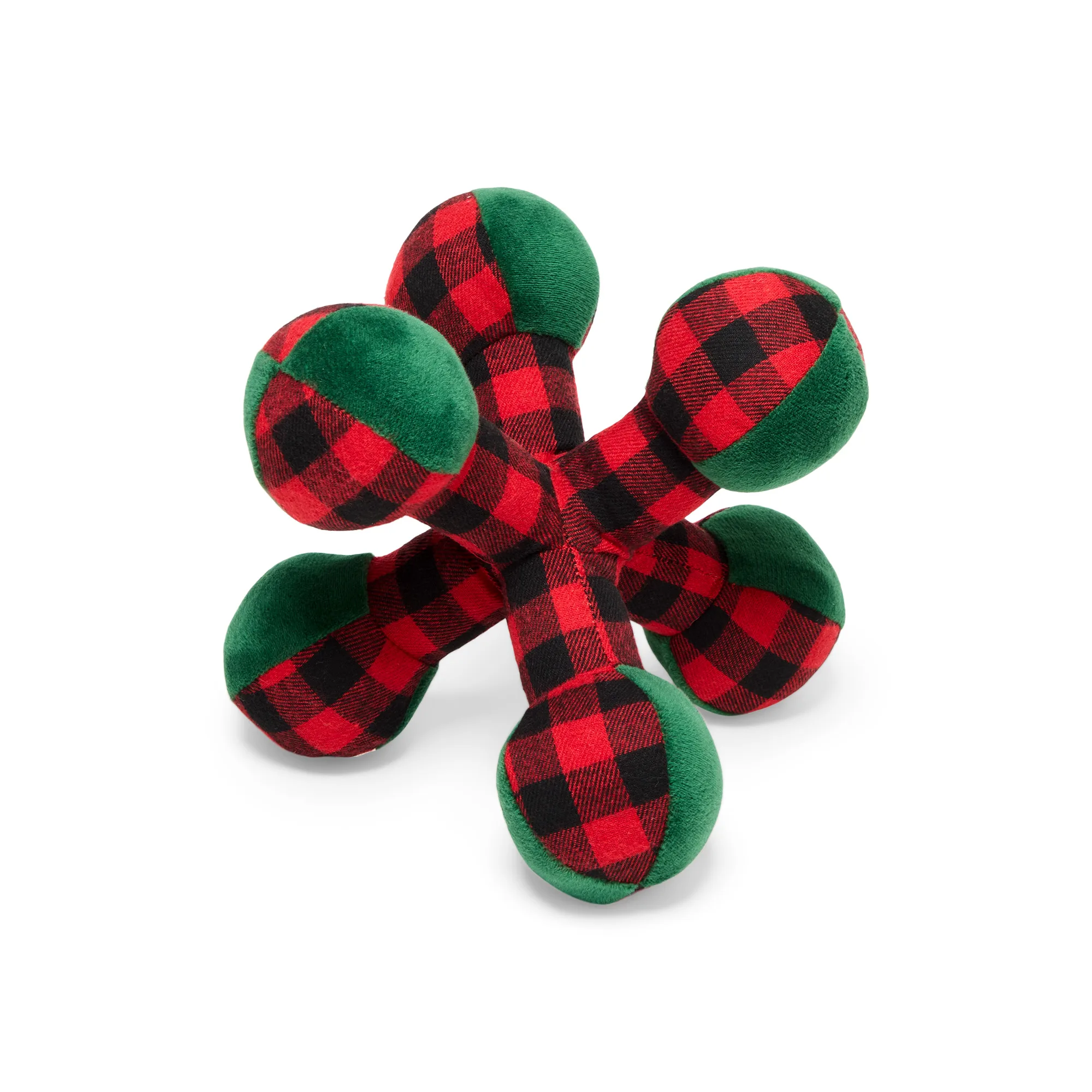 Merry Makings Jack Buffalo Check Plush Dog Toy, Medium | Petco