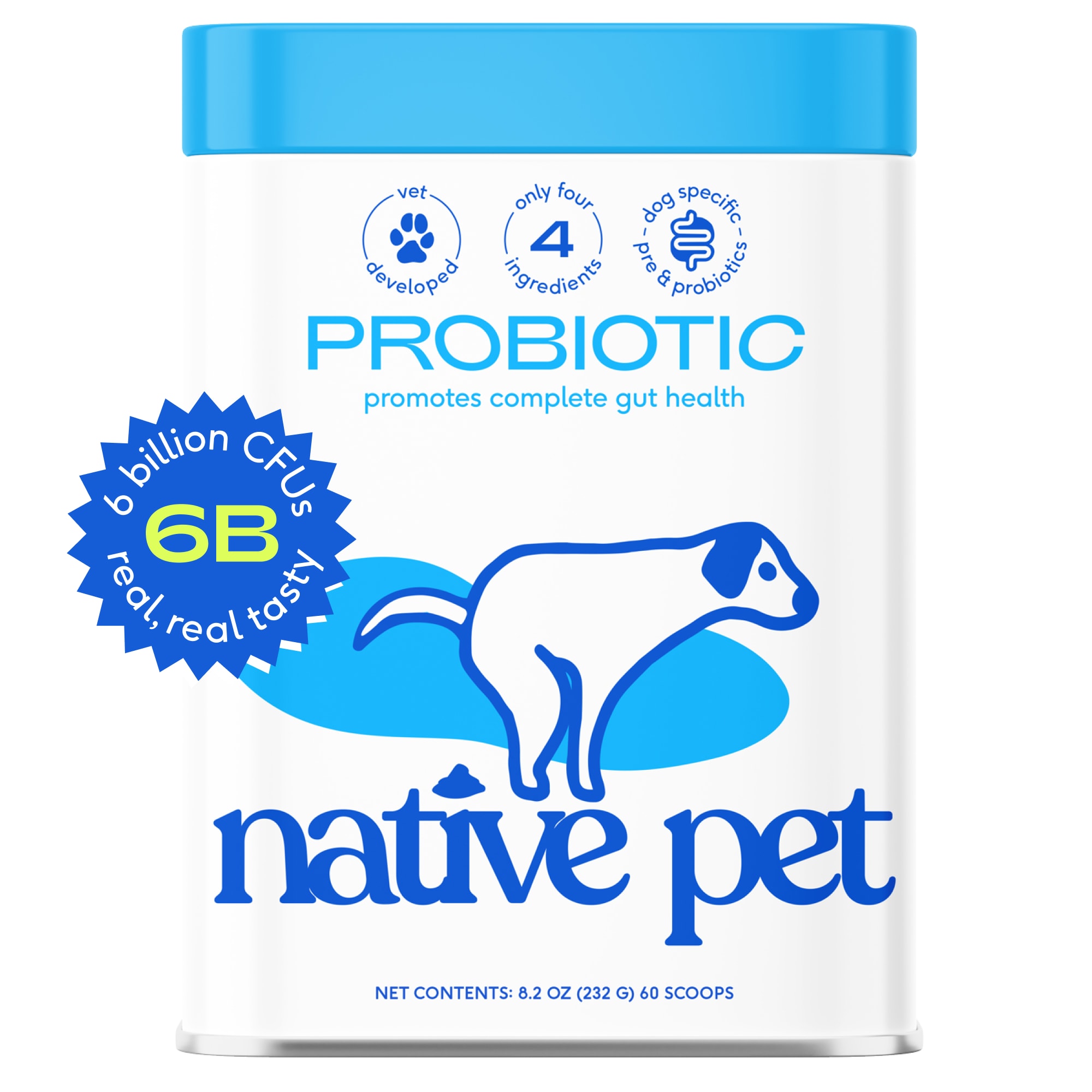 Native Pet Probiotic Powder Vet-Formulated Supplement for Digestive and ...