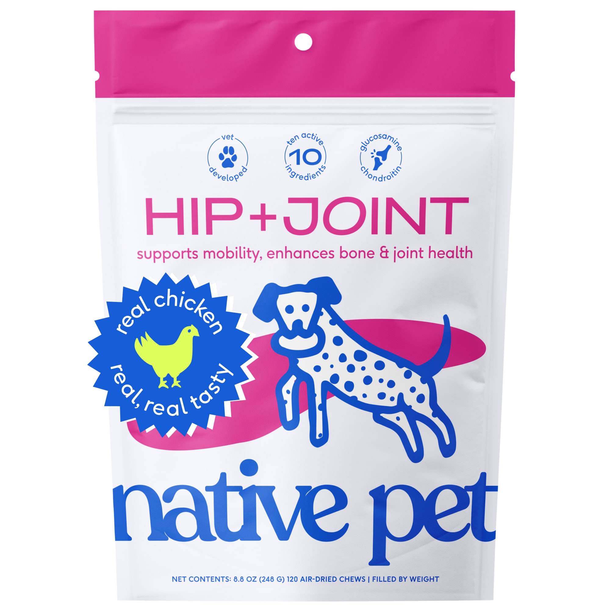 Native Pet Hip and Joint Chews for Dogs, 8.8 oz., Count of 120 | Petco