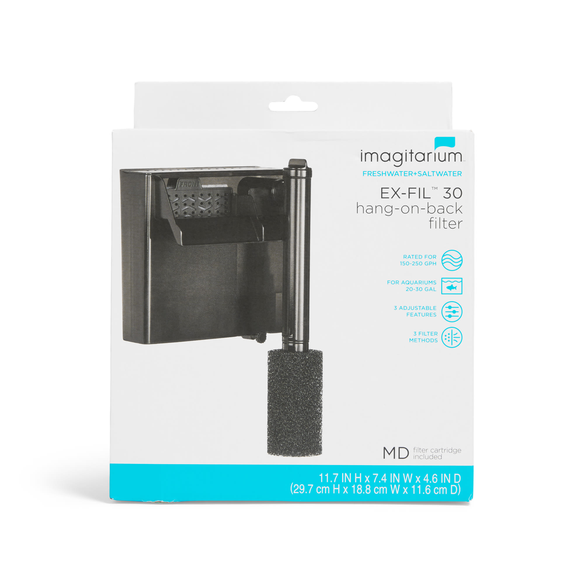 Imagitarium EX-FIL 30 Hang-On-Back Filter, 20-30 Gallons | Petco