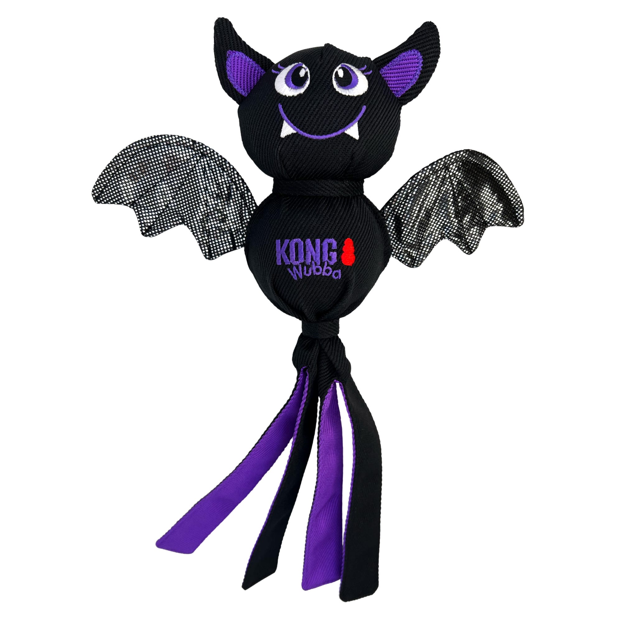 KONG Halloween Black/Purple Wubba Ballistic Bat Dog Toy, Large | Petco