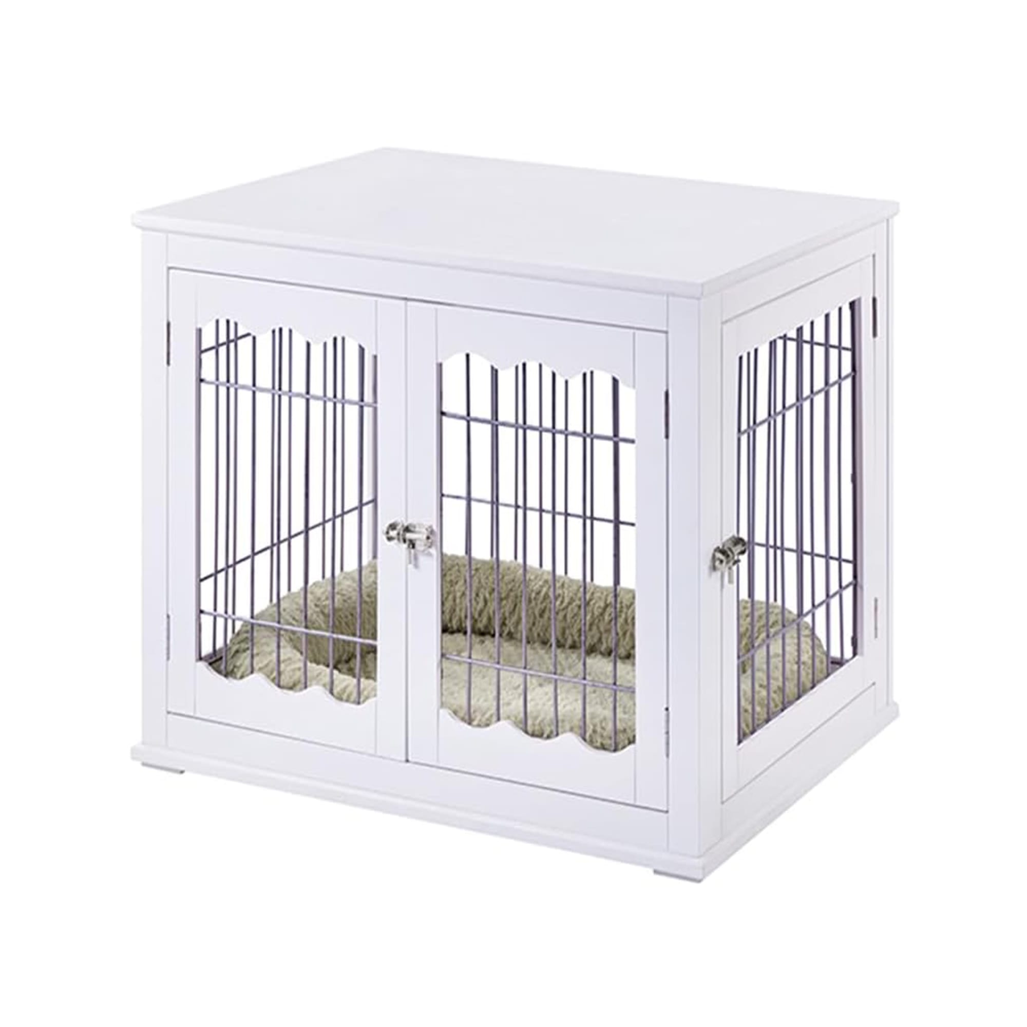 UniPaws White Furniture Style Crate for Large Dogs, 36.2" X 26.5" X 31.5" | Petco