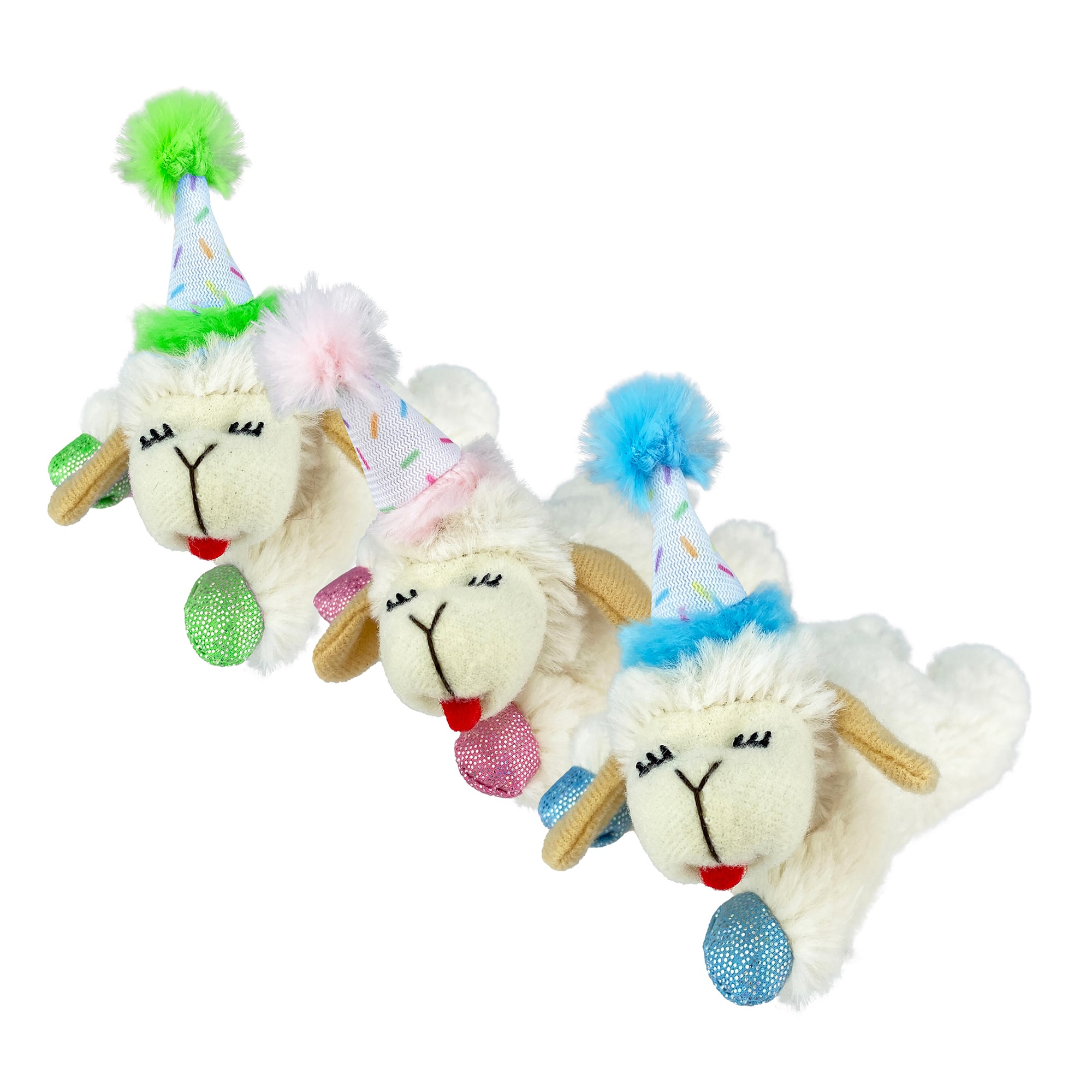 Multipet International Lamb Chop Birthday Assorted Cat Toy, X-Small | Petco