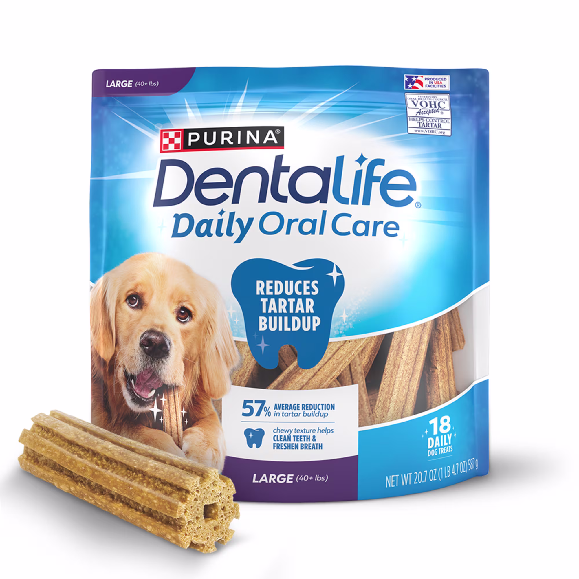 DentaLife Daily Oral Care Chicken Flavor Large Breed Dog Dental Chews, 20.7 oz., Count of 18 | Petco