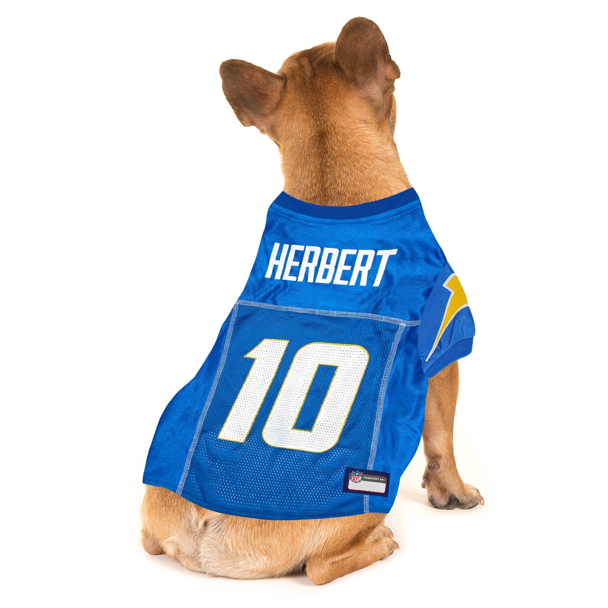 Pets First Justin Herbert Pet Jersey, X-Small, Los Angeles Chargers | Petco