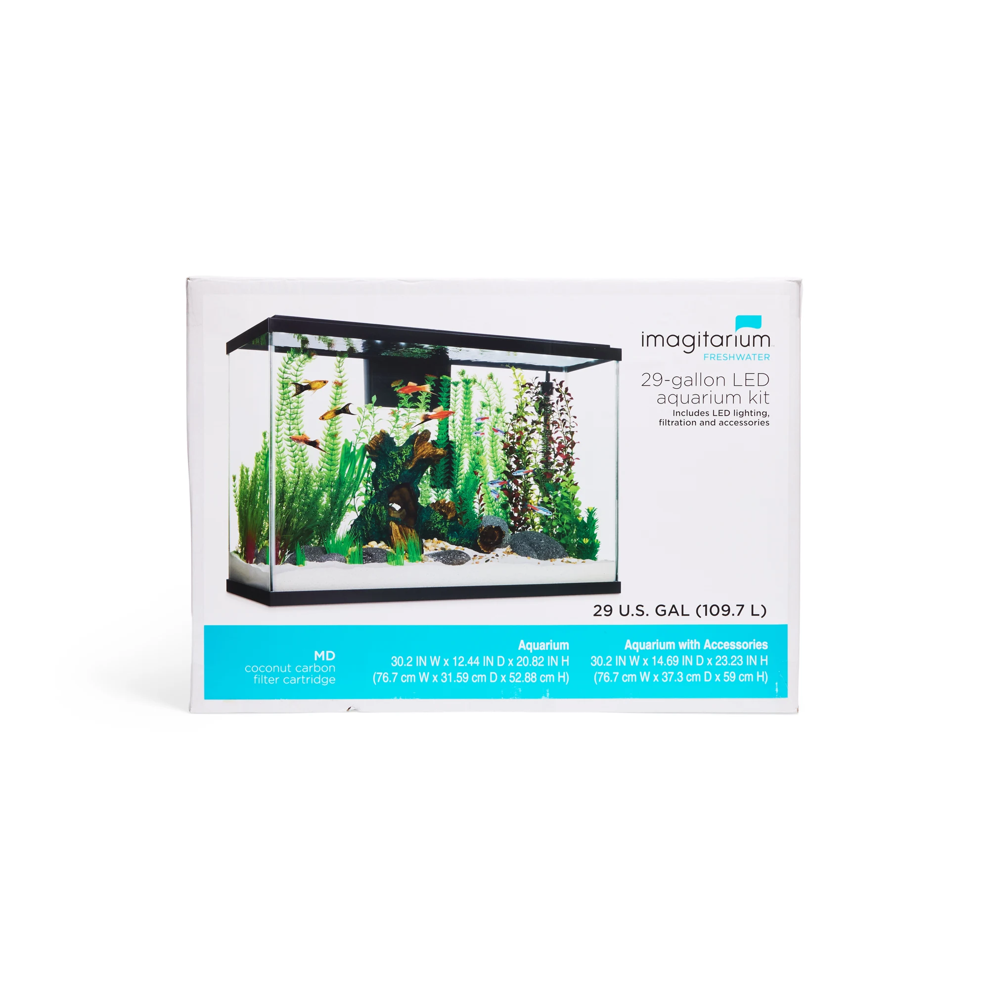 Imagitarium LED Aquarium Kit, 30.12" W X 20.82" H, 29 Gallons | Petco