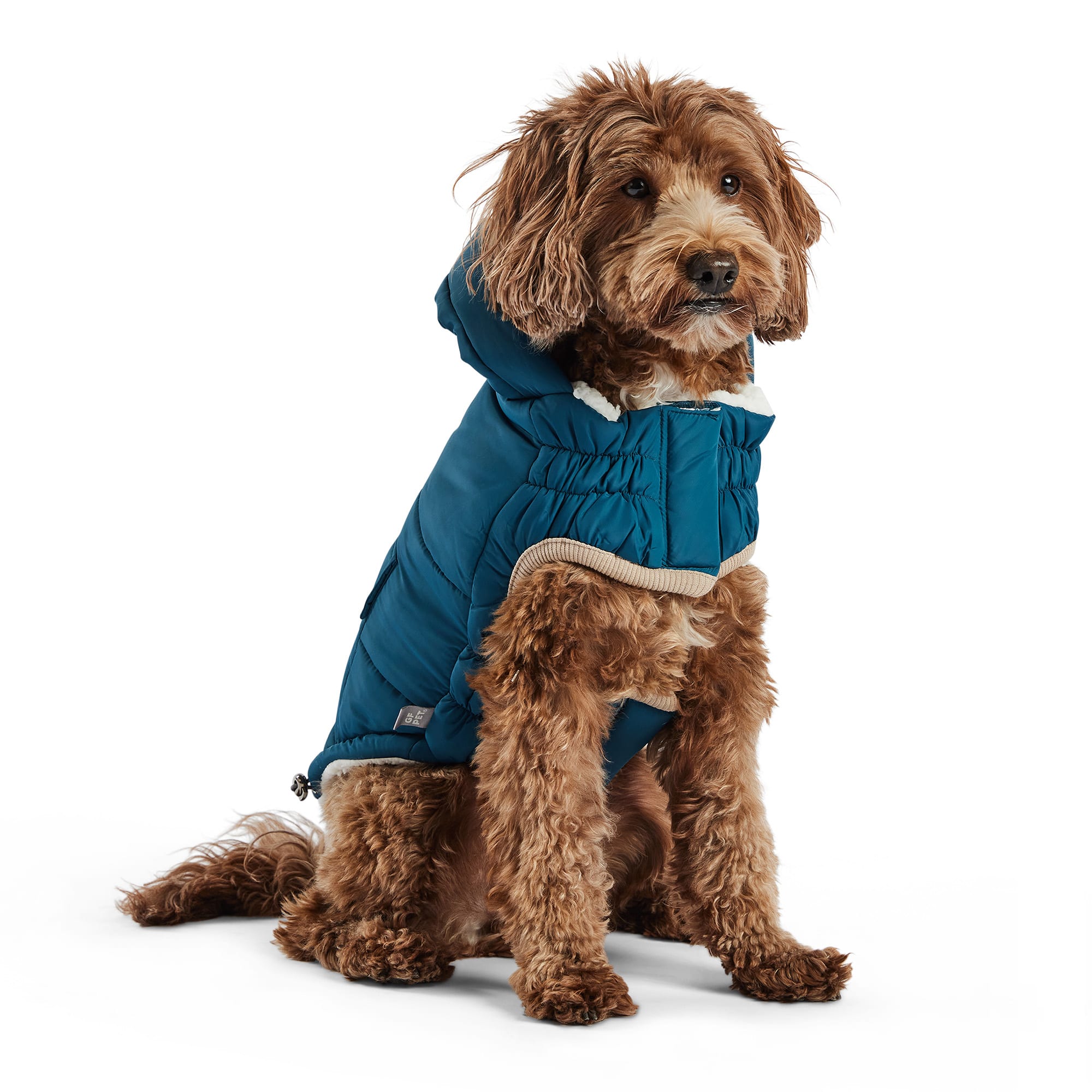 GF Pet Elasto-Fit Nordic Parka with Infiber for Dogs, Medium, Dark Teal ...