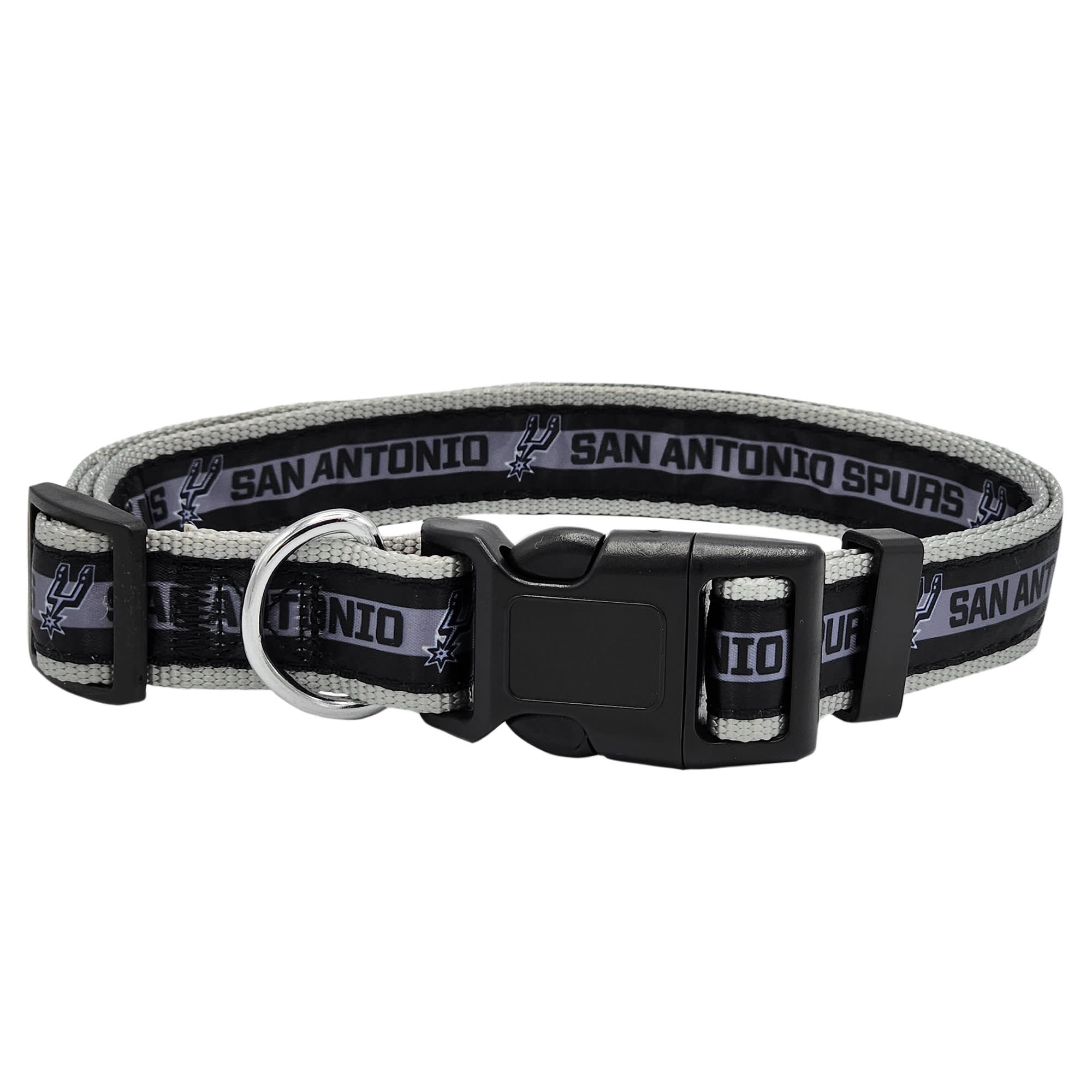 Pets First NBA Satin Dog Collar, Small, San Antonio Spurs | Petco