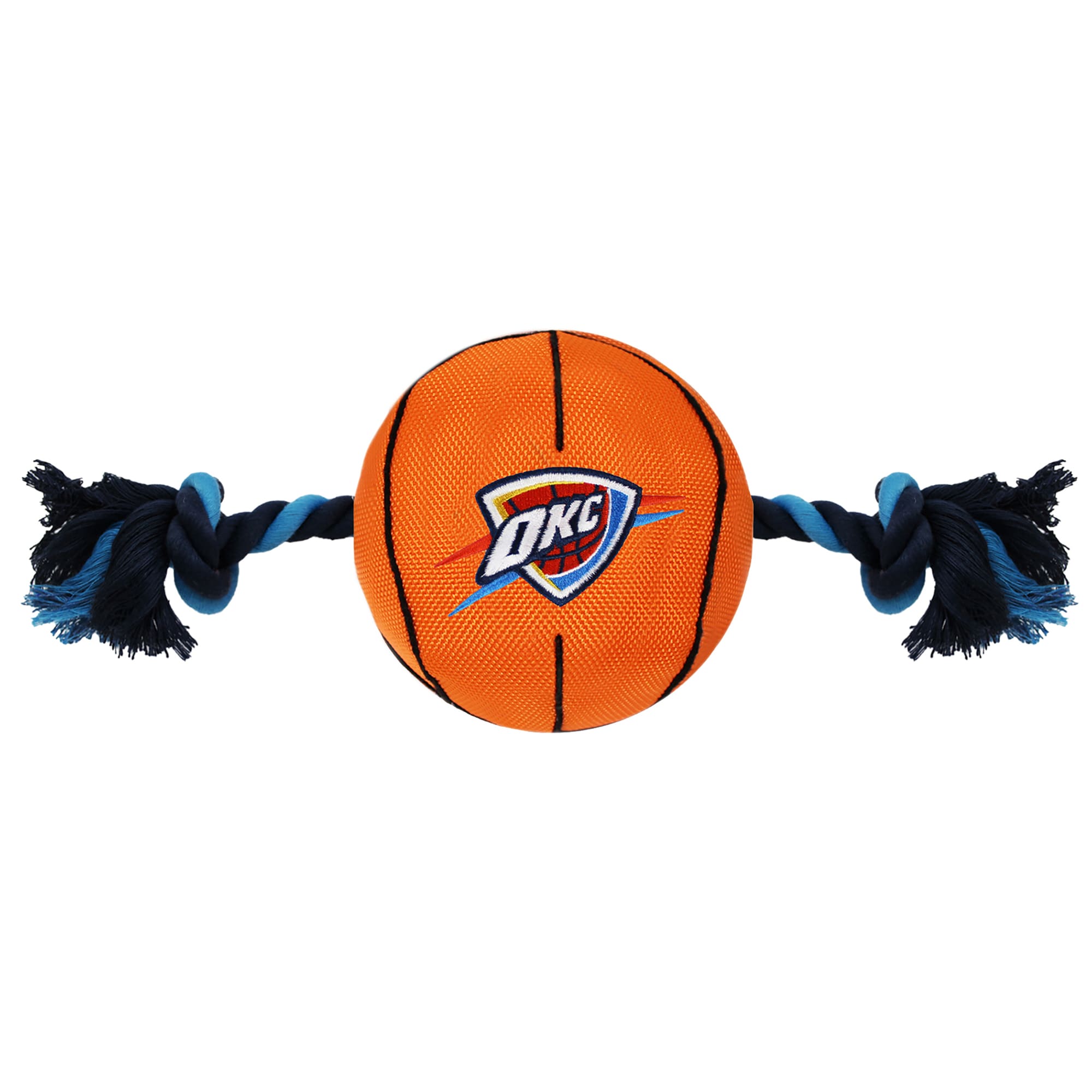 Pets First NBA Oklahoma City Thunder Nylon Basketball Rope Dog Toy | Petco