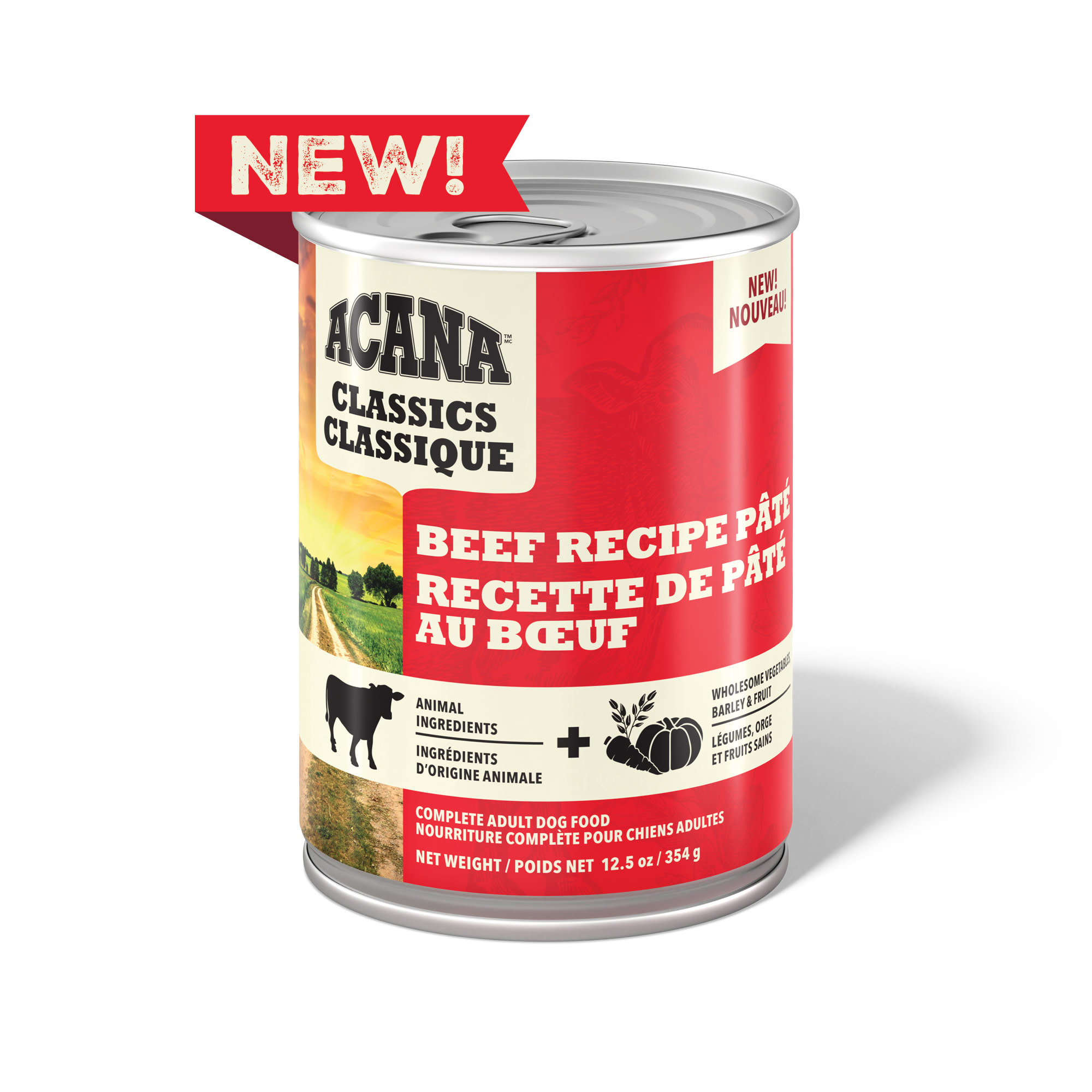 ACANA Classics Beef Recipe Pate Wet Dog Food, 12.5 oz., Case of 12 | Petco