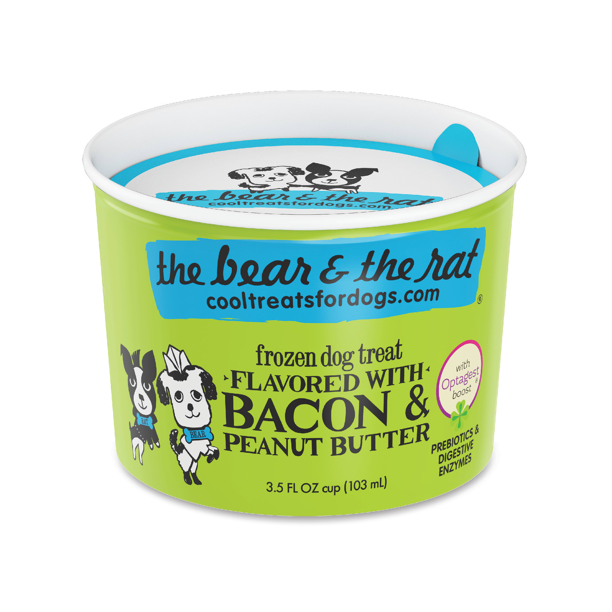The Bear & The Rat Bacon & Peanut Butter Dog Ice Cream Treat, 3.5 fl ...