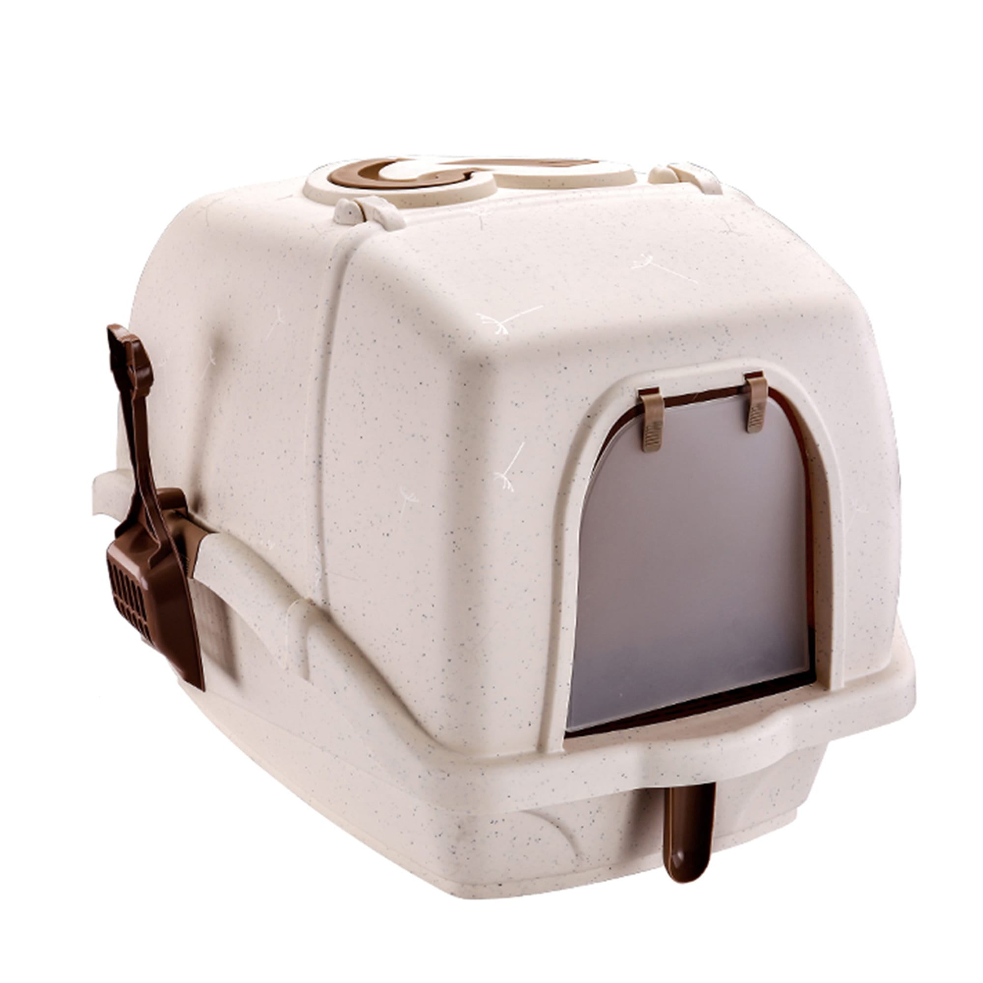 HANAMYA Large Cat Litter Box with Scoop and Front Entry | Petco