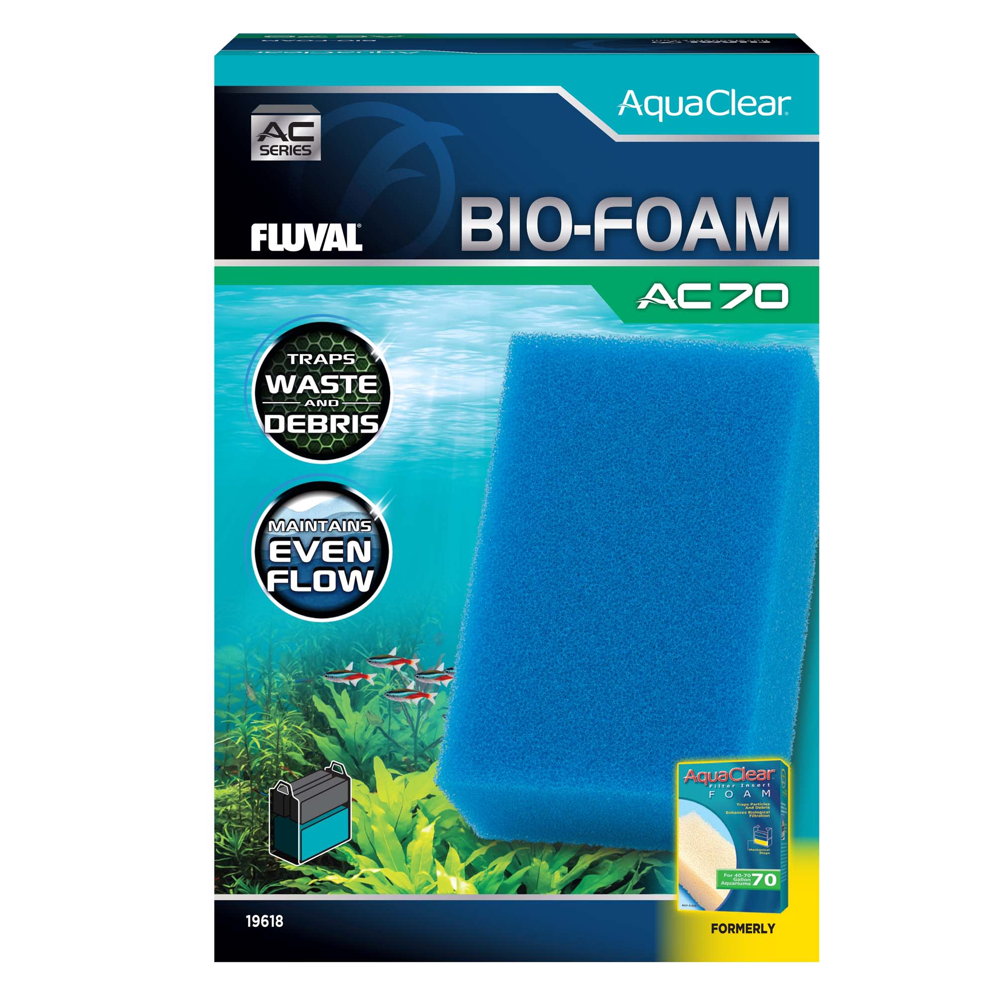 Fluval Blue AC70 Bio-Foam Filter Insert | Petco