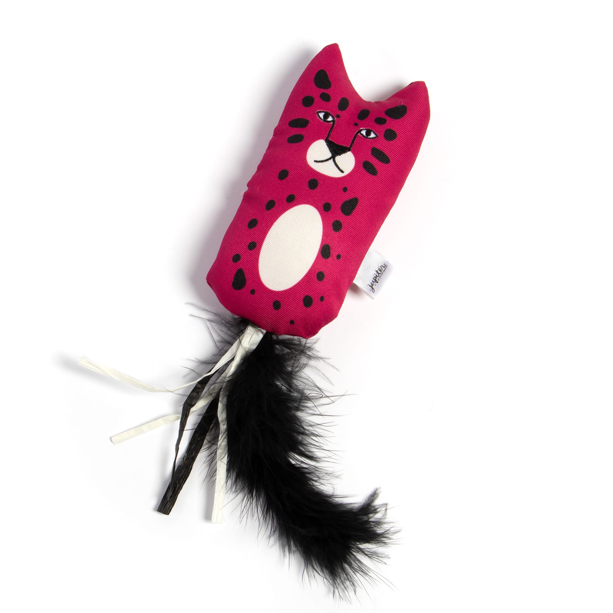 Jupiter Red Feather & Ribbon Kicker Cat Toy, Small | Petco