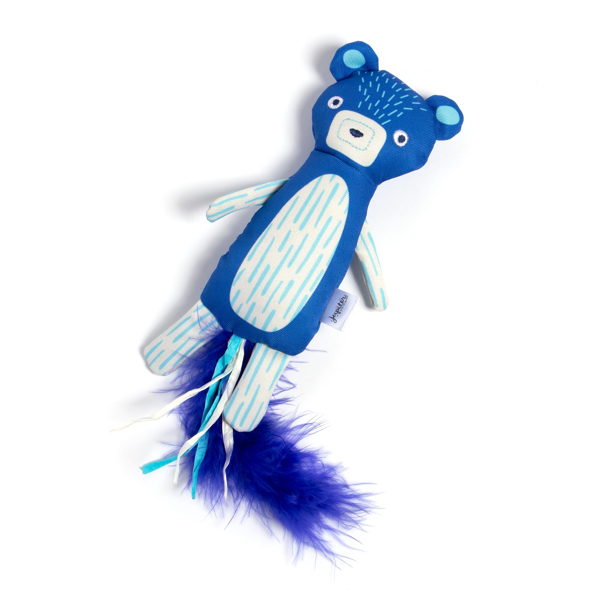 Jupiter Blue Feather & Ribbon Kicker Cat Toy | Petco