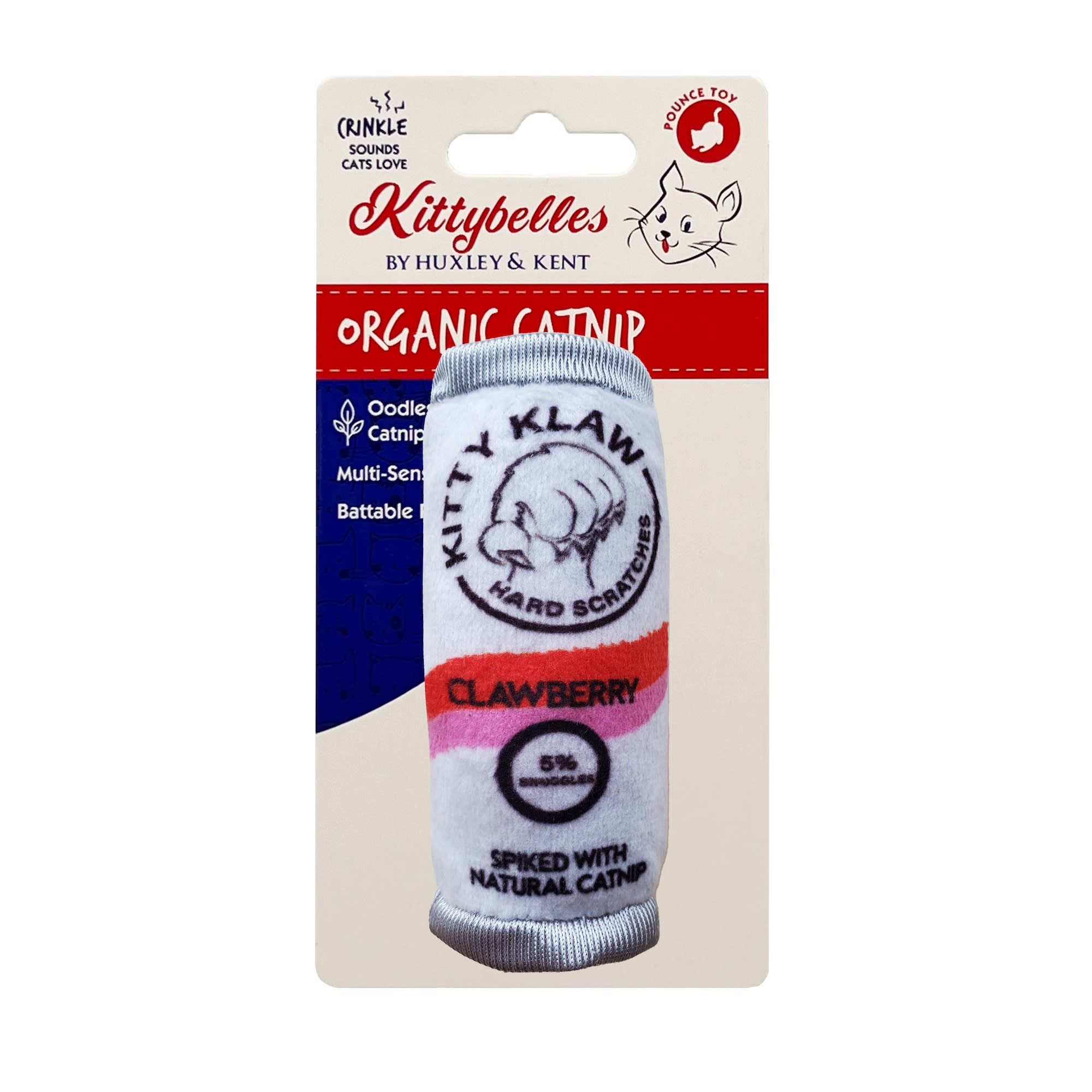 Huxley & Kent Kitty Klaw Clawberry Plush Catnip Cat Toy, Small | Petco