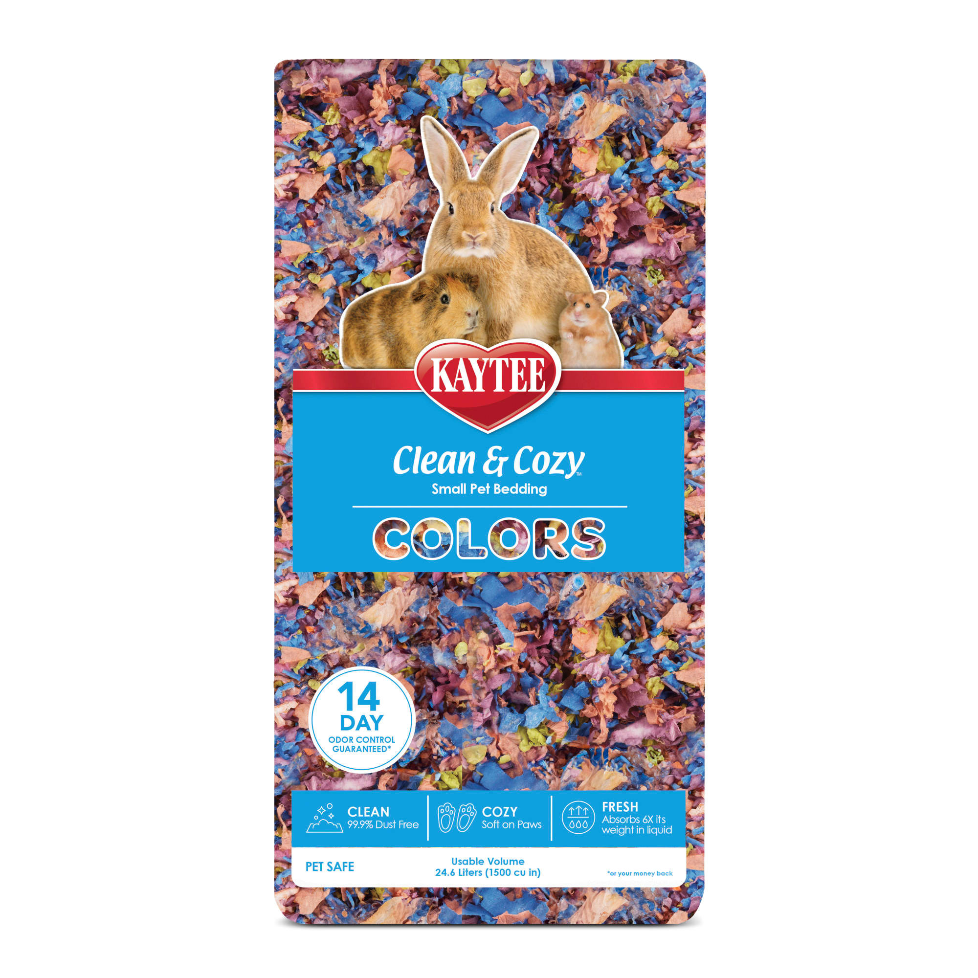 Kaytee Clean & Cozy Colors Bedding Kaleidoscope, 24.6 Liters | Petco