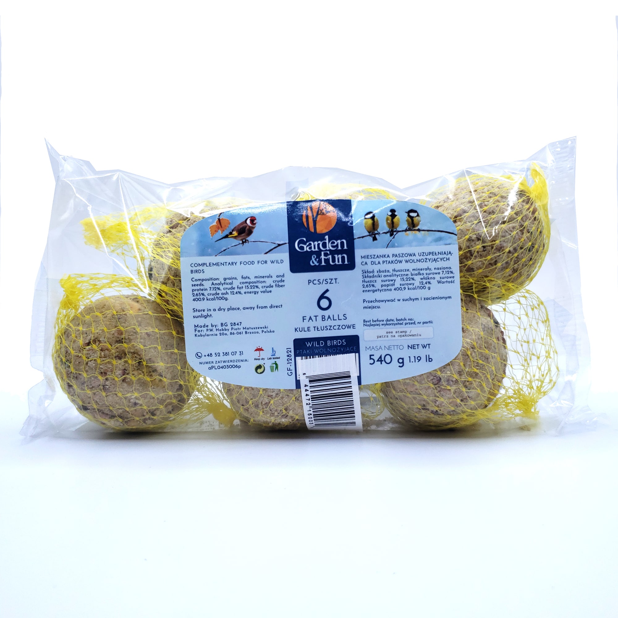 A&E Cage Company Garden & Fun Suet Balls, Pack of 6 | Petco