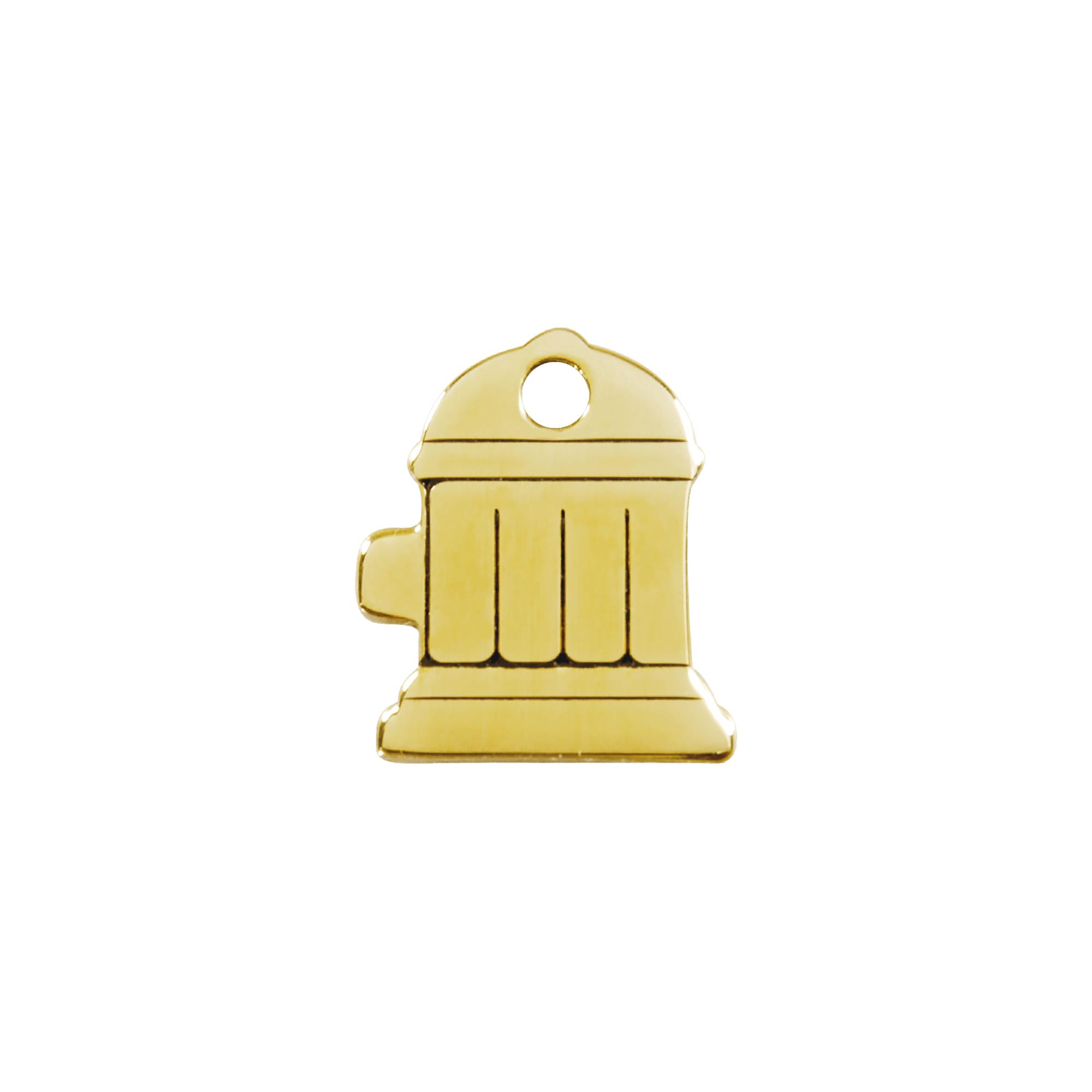 Red Dingo Flat Brass Fire Hydrant Personalized Engraved Pet ID Tag ...