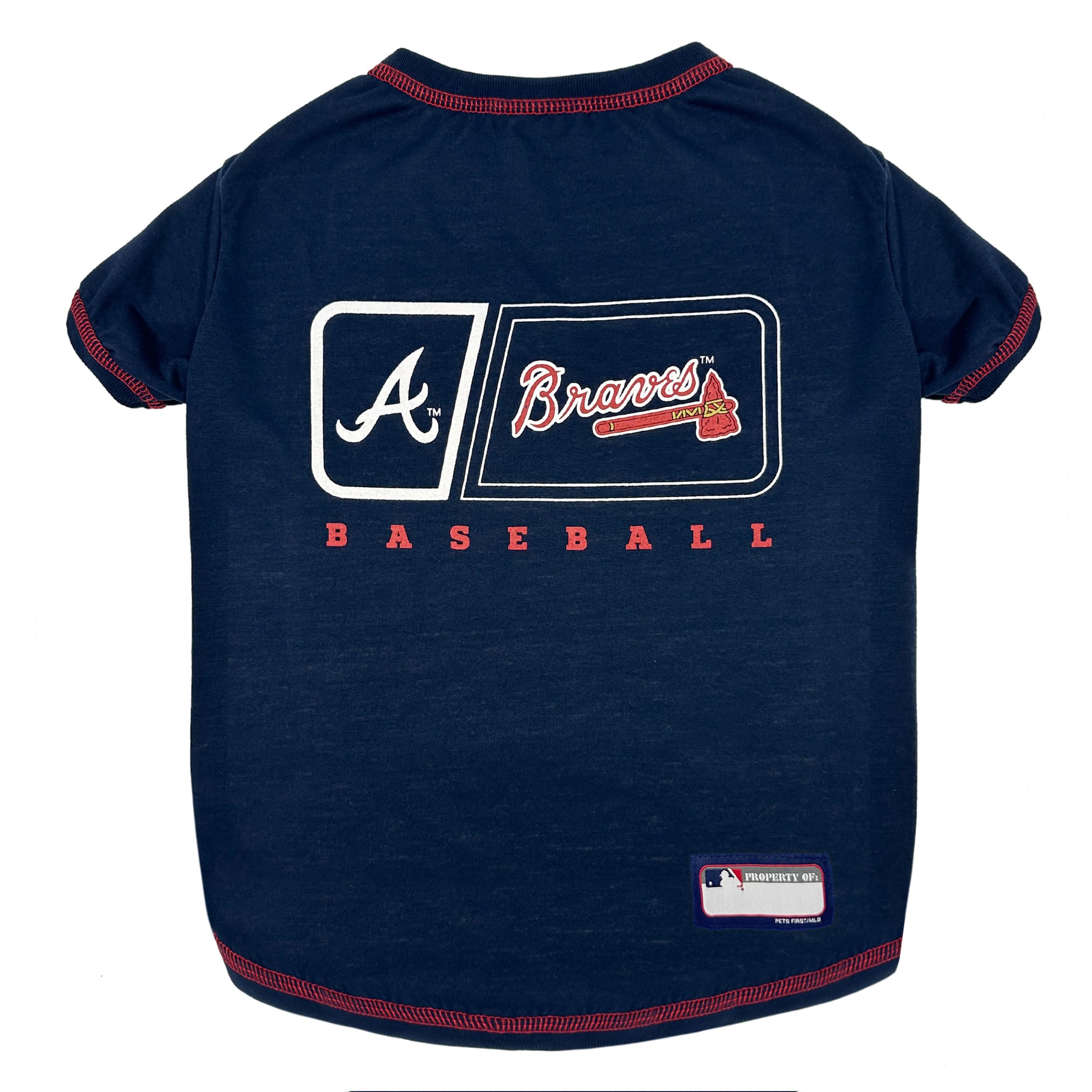 Pets First MLB Logo T-Shirt for Dogs, Altlanta Braves, Large | Petco