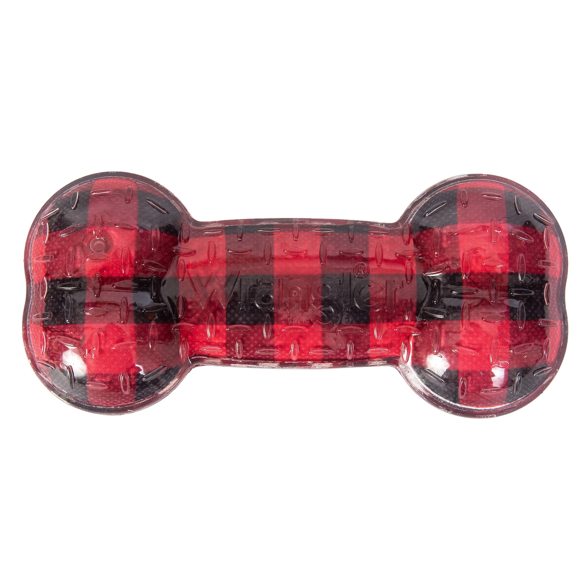Wrangler Red Embossed Logo Printed TPR Bone Dog Toy, Medium | Petco