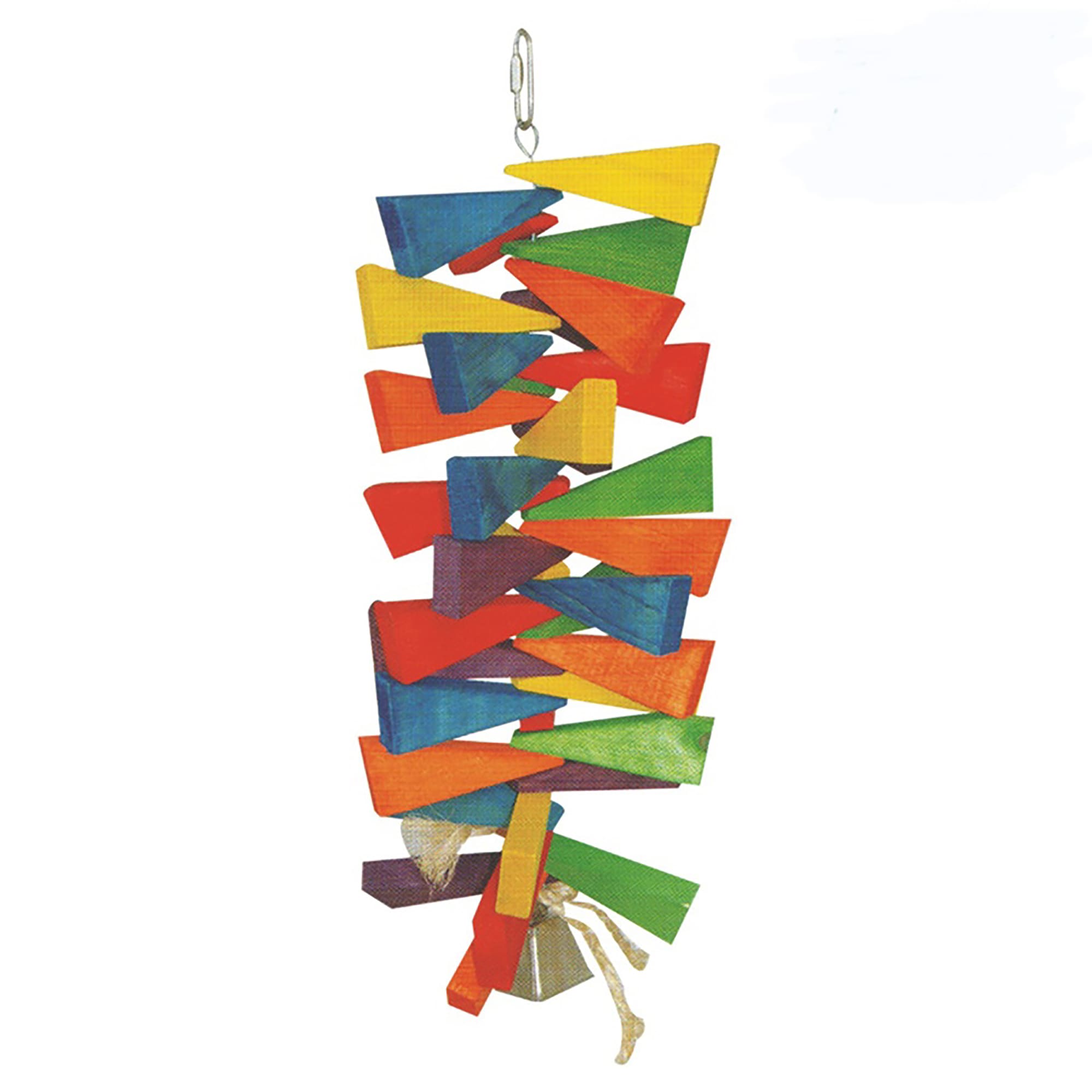 A&E Cage Company Happy Beaks Wooden Wedges with Bell Toy, Large | Petco