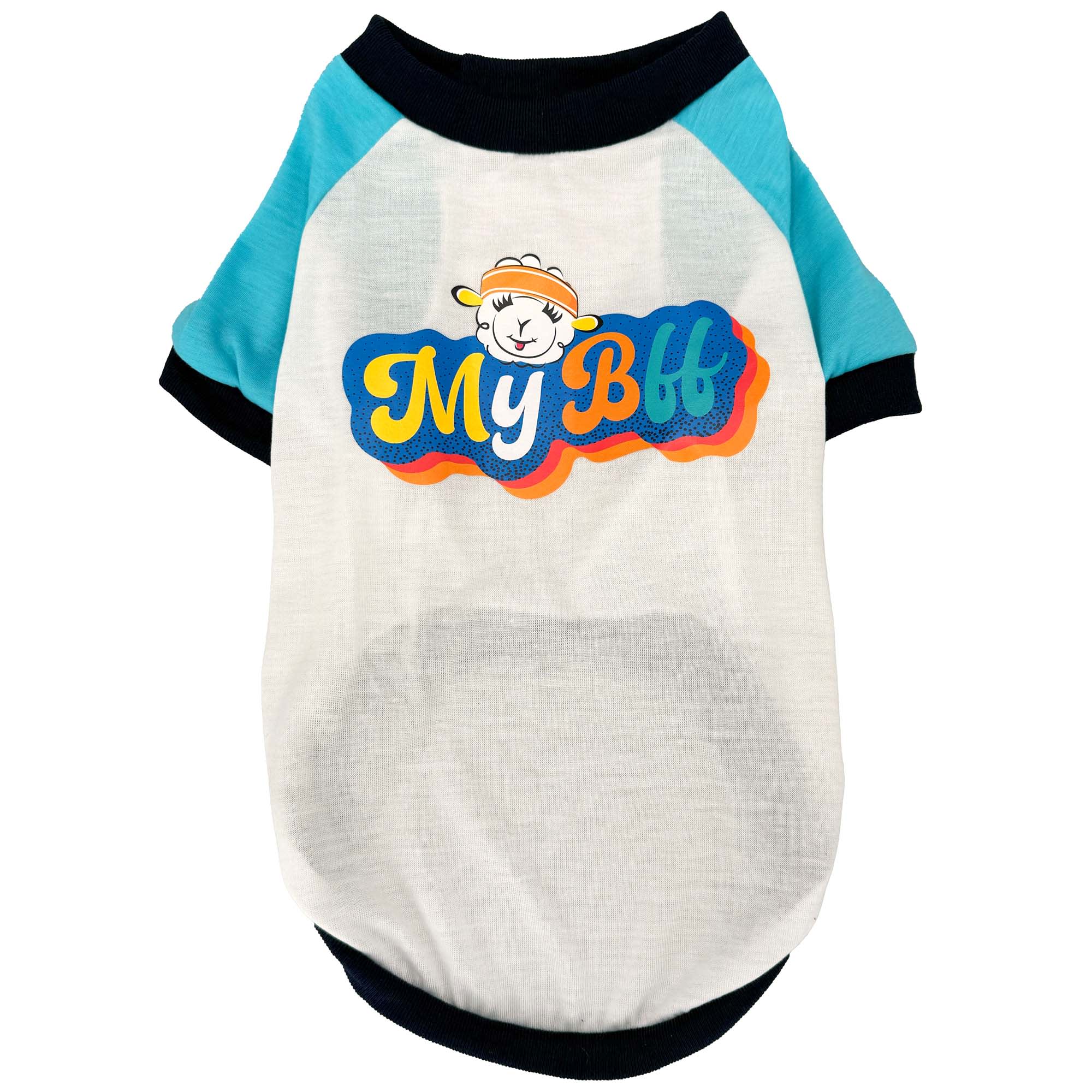 Multipet Internatonal Lamb Chop "My BFF" Dog Tee, White, Medium | Petco