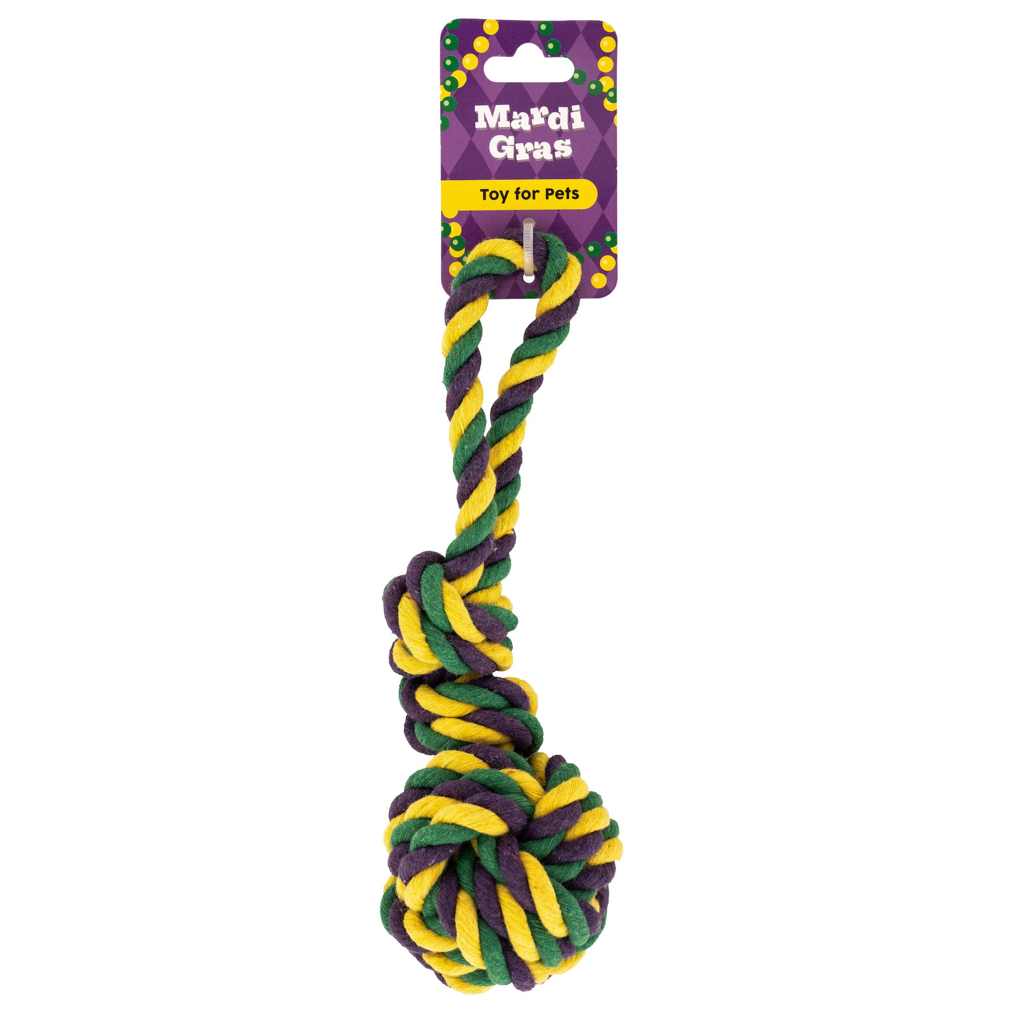 Lexington Road Mardi Gras Rope Dog Toy, Medium | Petco